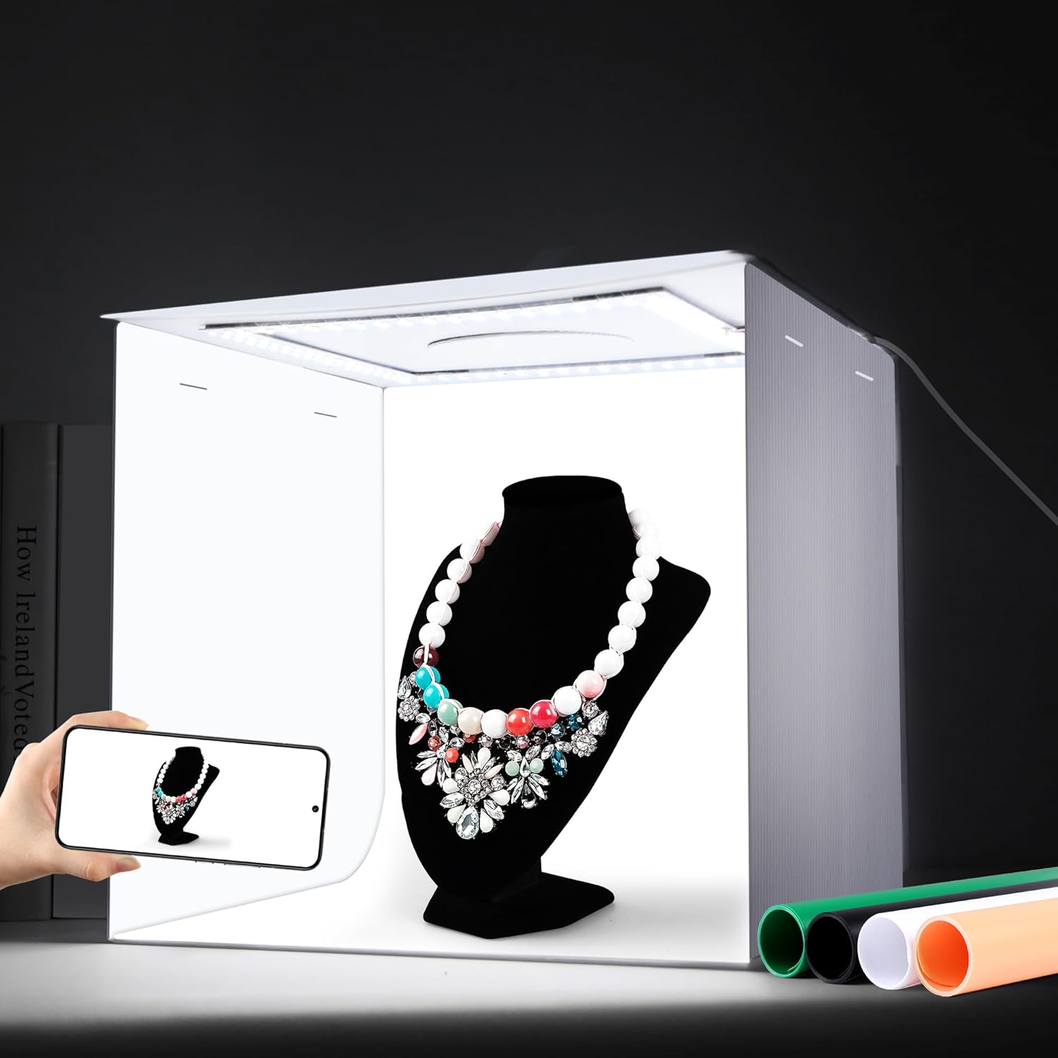 Amazon.com : DIYLooks Mini Photo Studio Light Box, Portable Light Box ...
