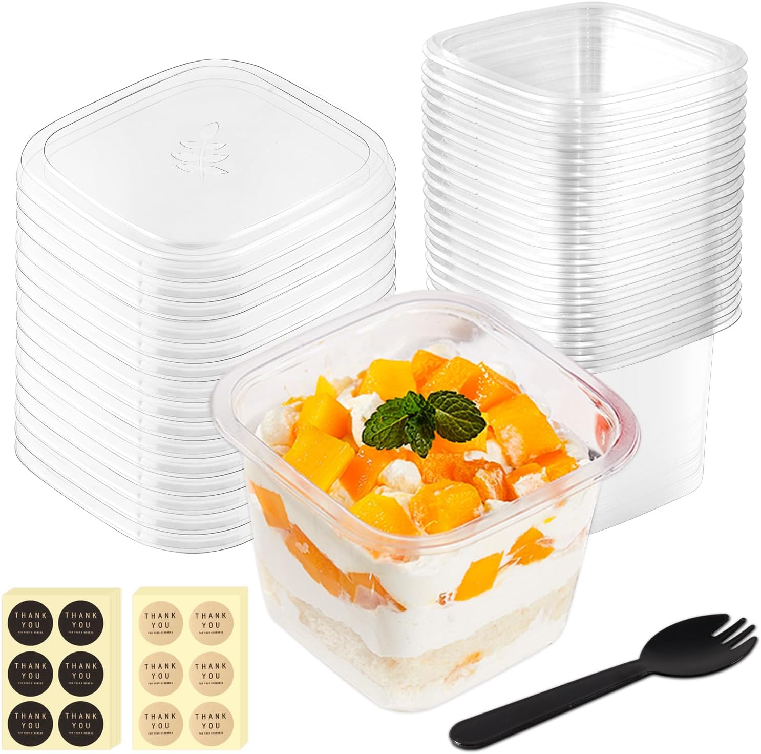 Amazon.com: OVKGL 50 Sets Square Plaid Cake Boxes Charcuterie Boxes ...