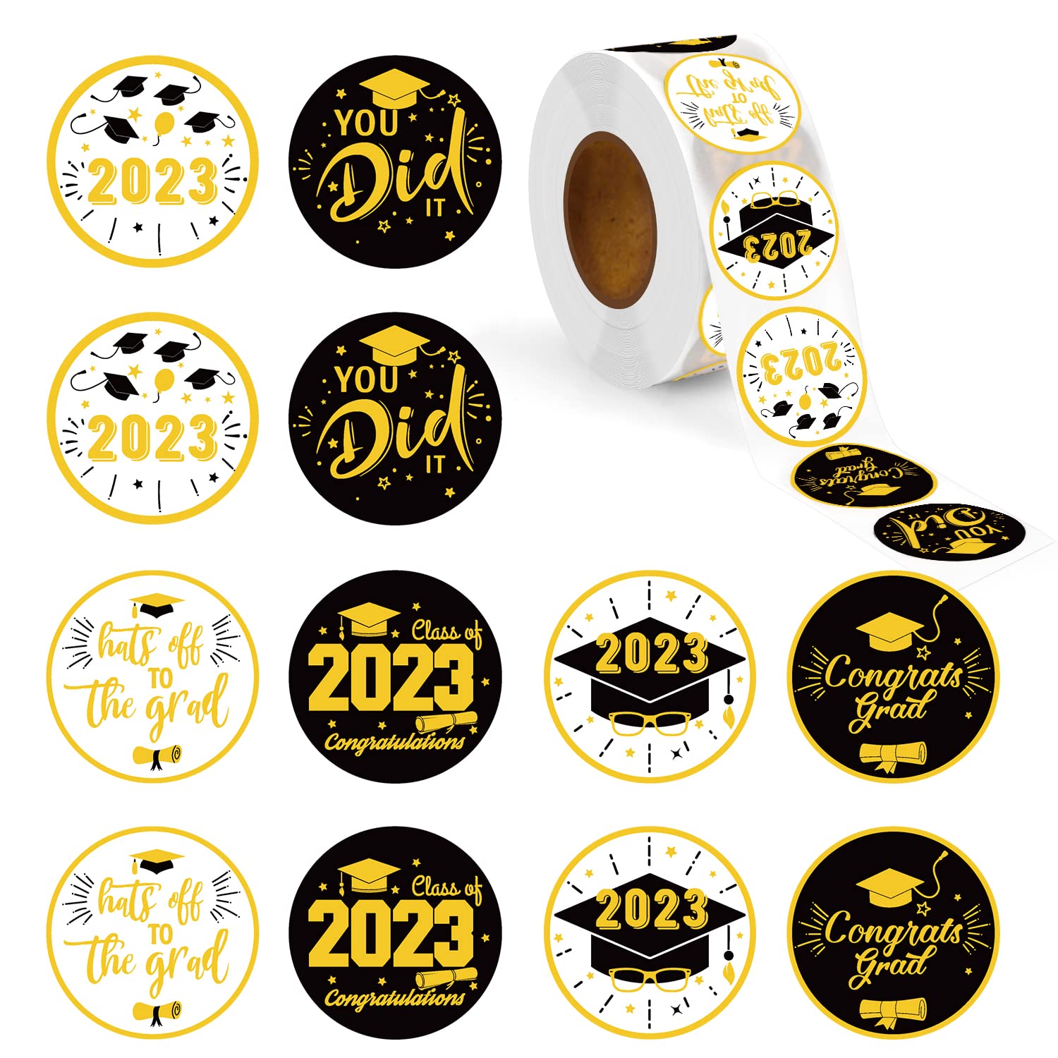 Amazon.com: 500pcs Graduation Stickers, 1.5inch Class of 2023 Stickers ...