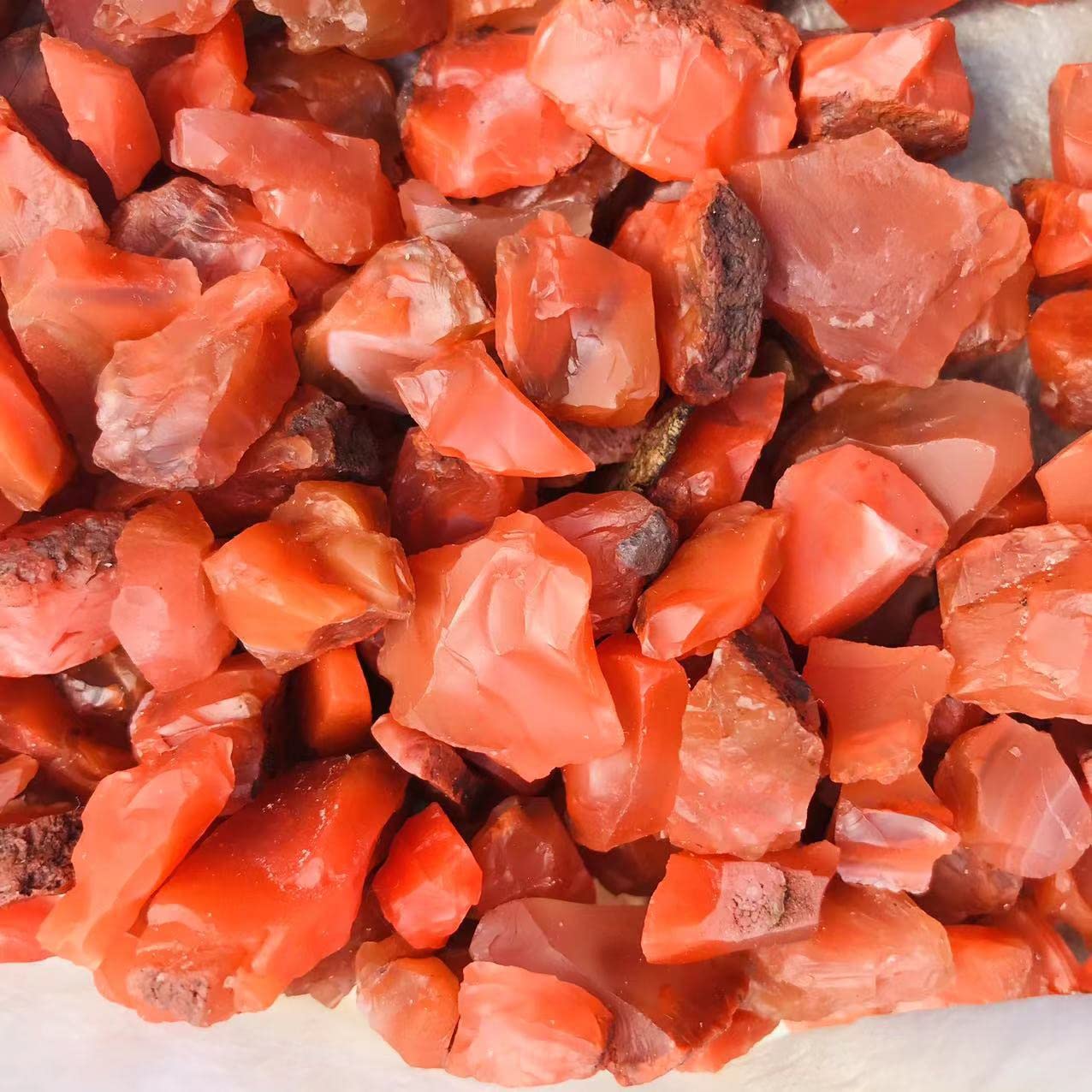 Unpolished Red Agate Sliceslab Rockstone Select Size