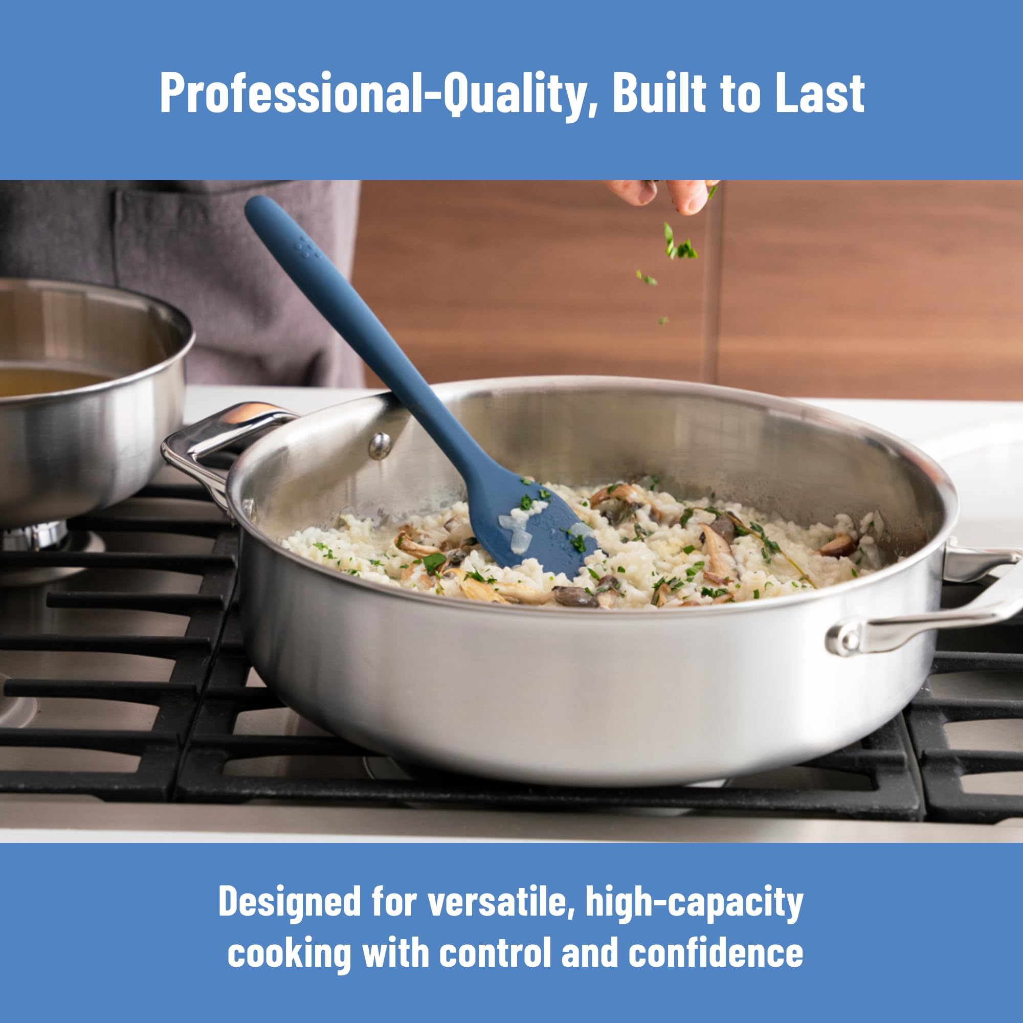 Snapklik.com : Misen 5-Ply Stainless Steel 6QT Rondeau Wide, Flat ...