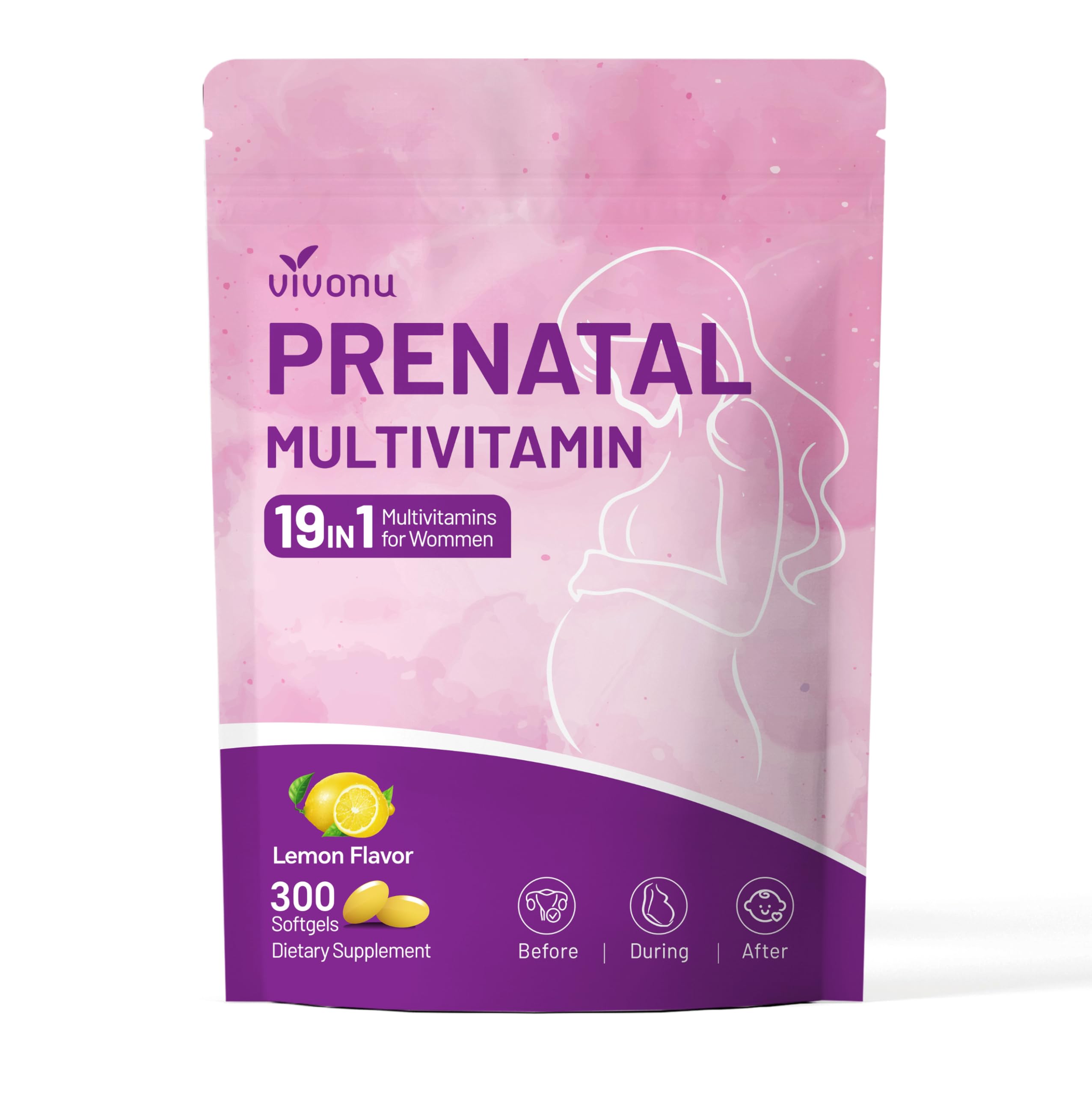 Snapklik.com : 19 In 1 Prenatal Multivitamin, 1200 Softgels Prenatal ...