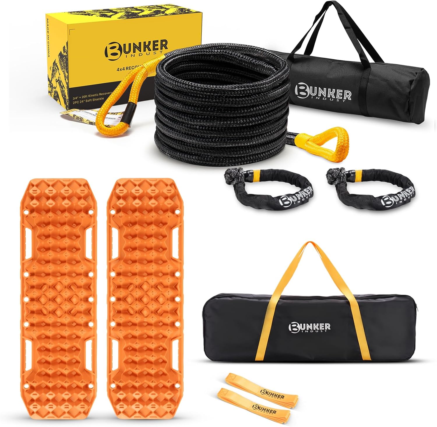 Amazon.com: BUNKER INDUST Traction Boards with Jack Base + 3/4in×20ft ...