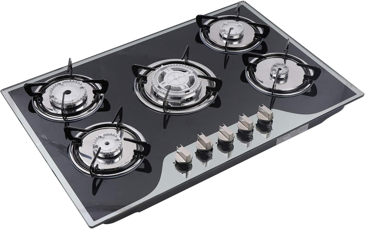 Amazon.com: 30 Inch Gas Cooktop, 5 Burners Built-In Stove Top Stainless ...