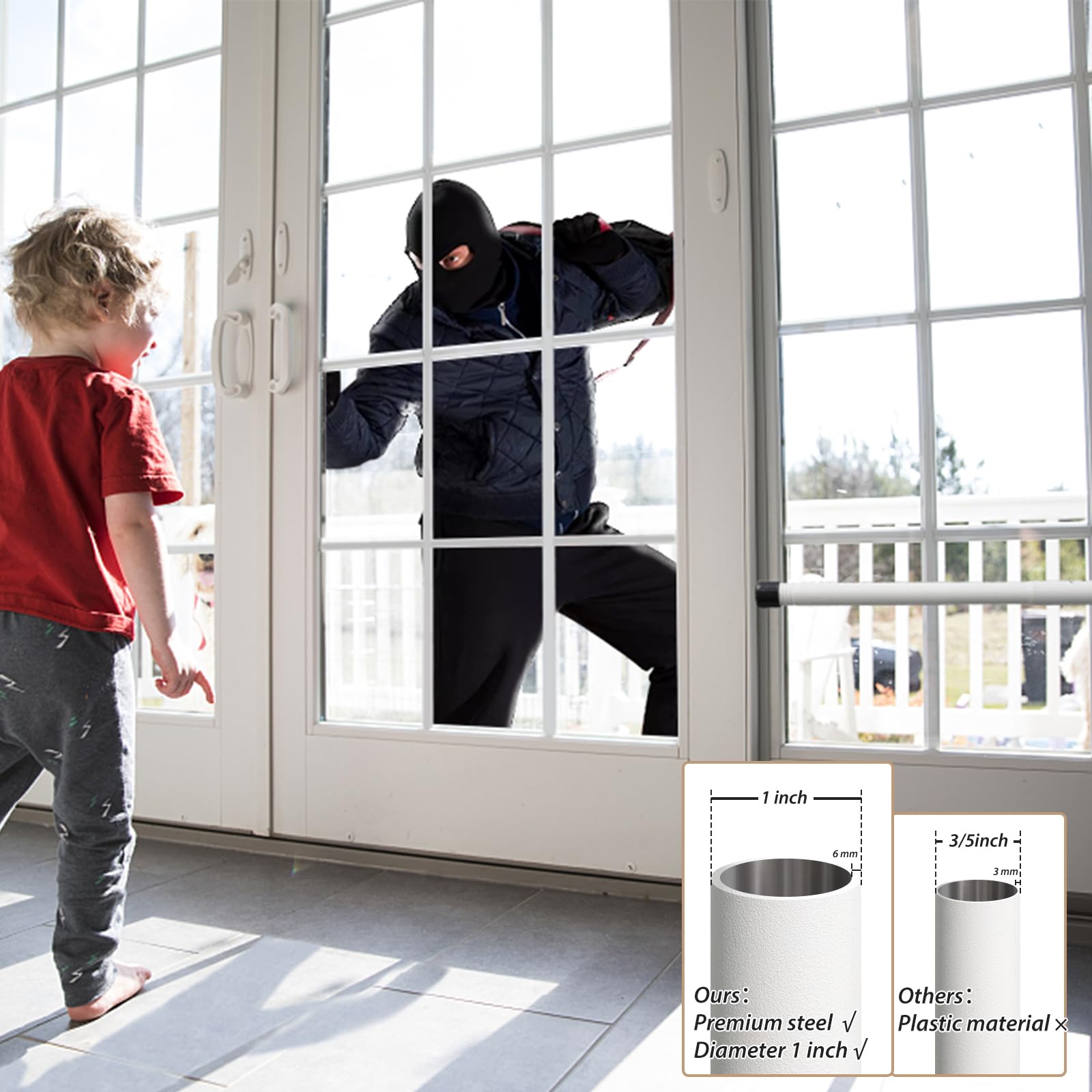 Snapklik.com : Sliding Door Security Bar, 16.5" To 51.2" Window ...