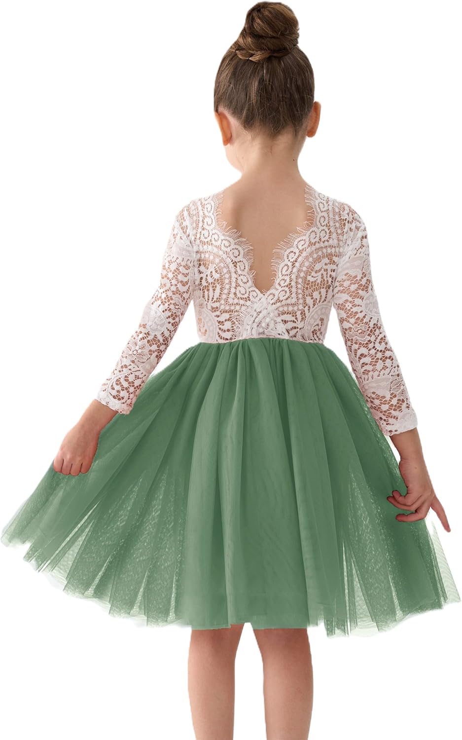 2Bunnies Girl Peony Lace Back A-Line Straight Tutu Tulle Party Flower ...