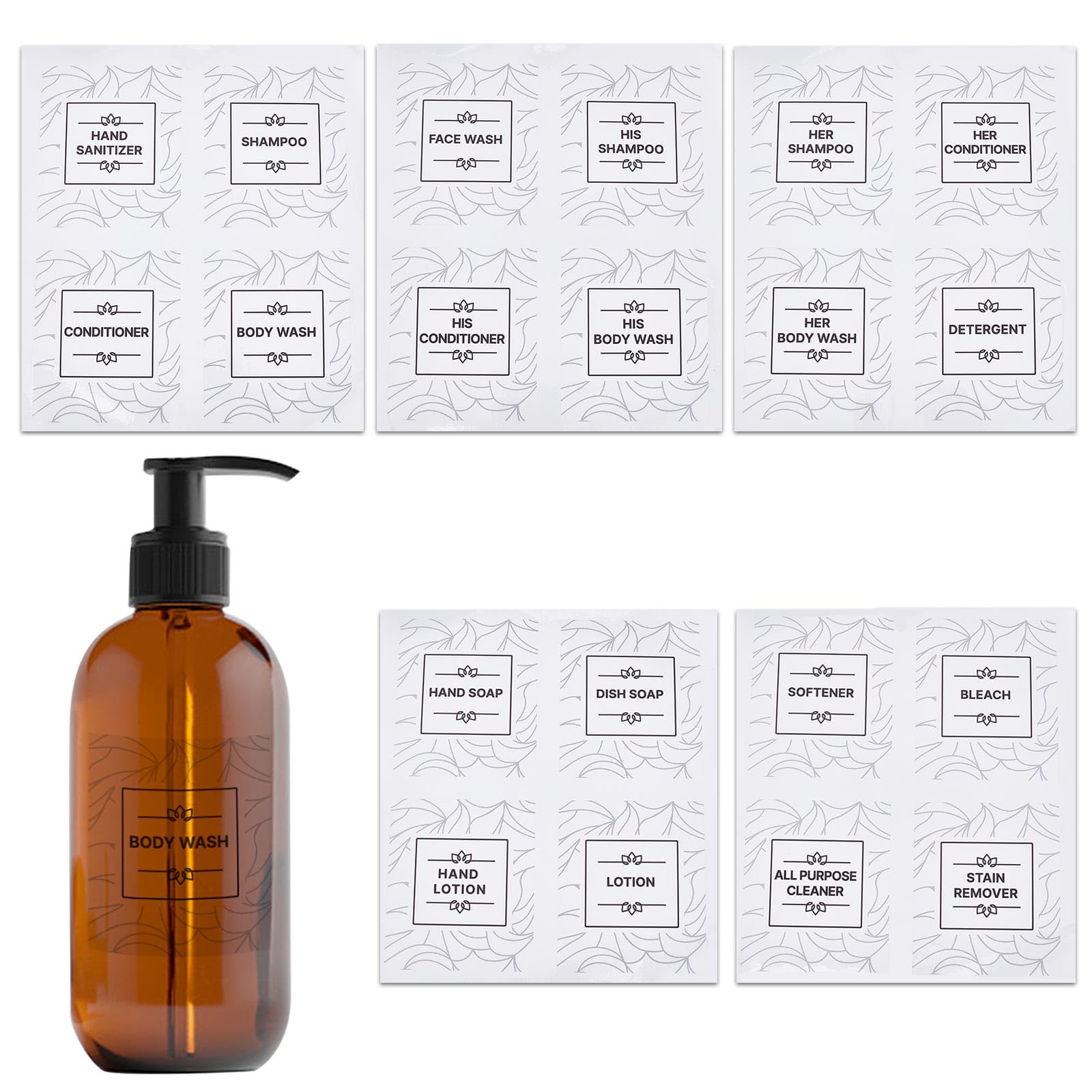 Amazon.com: CRASPIRE 20pcs Waterproof Bottle Label Stickers Removable ...
