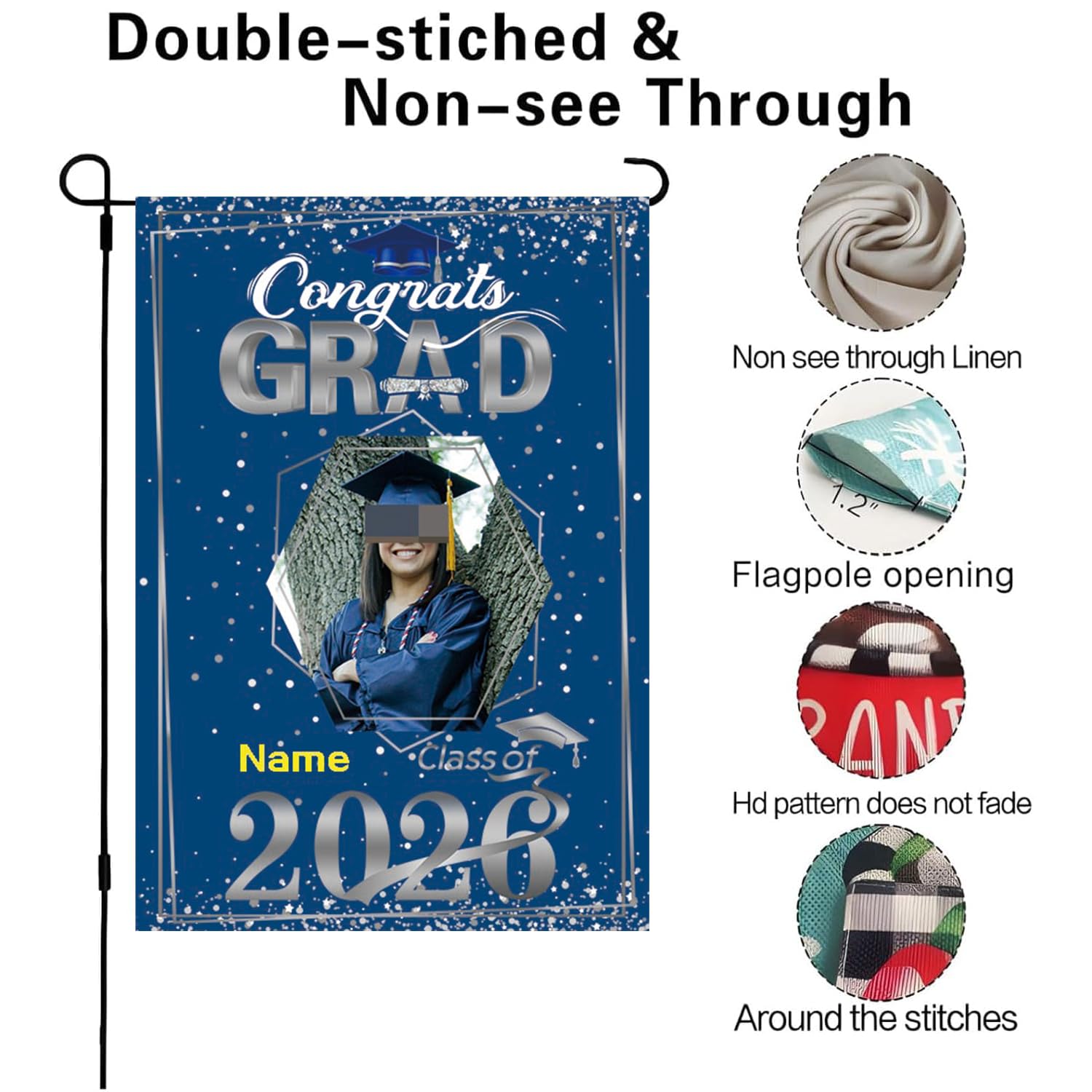 Snapklik.com : Dicodes Personalized Graduation Garden Flag 2026 ...