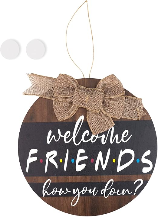Friends Welcome Sign for Front Door,Porch Decorations Outdoor,Front ...