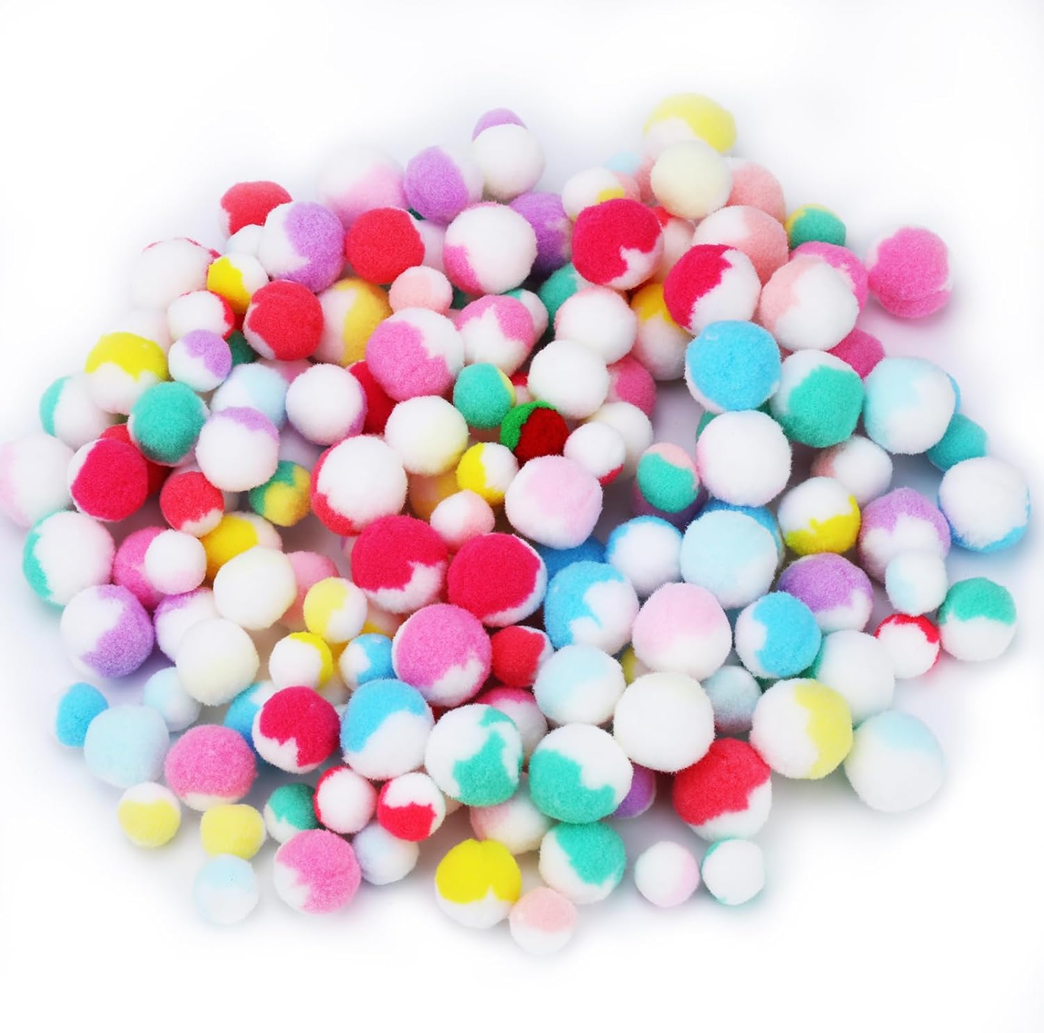 Amazon.com: Jmuiiu 150PcsPom Poms, 3 Size Double Color Pom Poms for ...