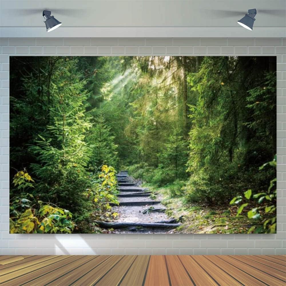 Amazon.com : Leowefowa 10X8FT Spring Backdrop Jungle Forest Trees ...