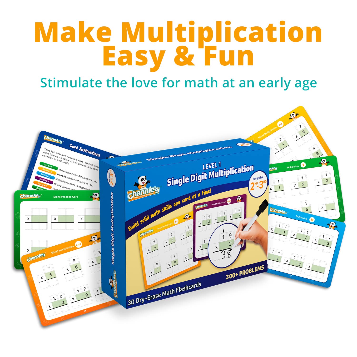 Snapklik.com : Channies Single Digit Multiplication Flashcards, 30 ...