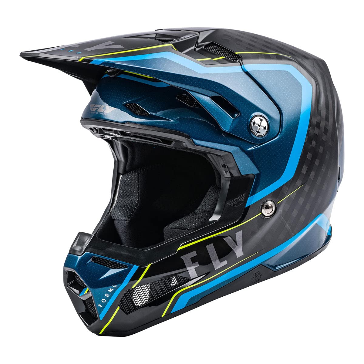 Amazon.com: Fly Racing 2022 Youth Formula Carbon Axon Helmet (Black ...