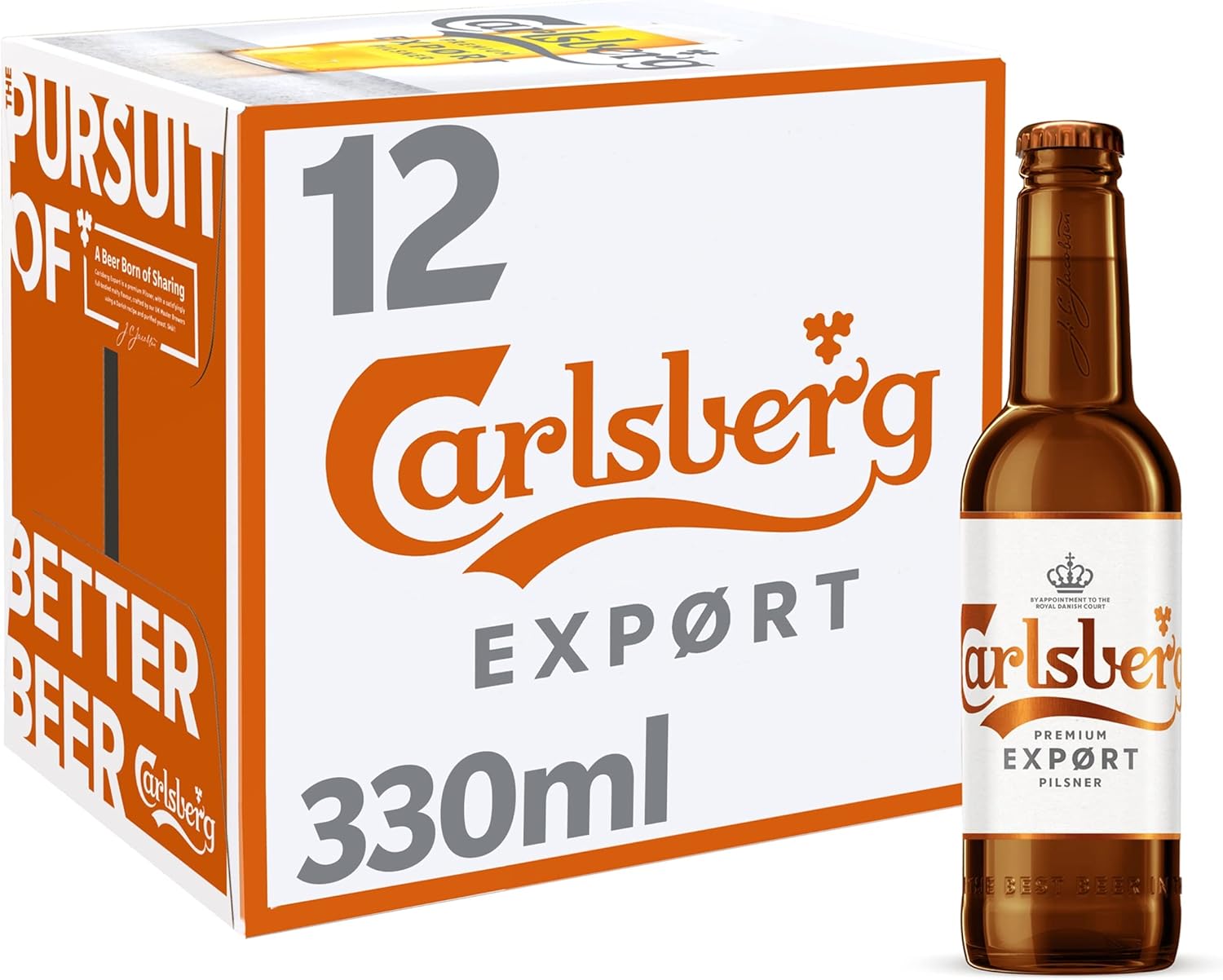 Carlsberg Export Lager Beer 12 x 330ml Bottles (Pack of 12) : Amazon.co ...