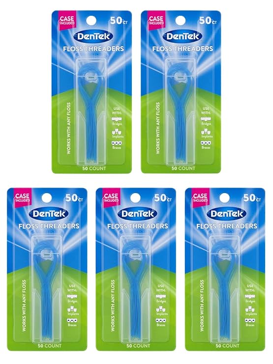 Amazon.com : DenTek Floss Threaders 50 ea (Value Pack of 5) : Health ...