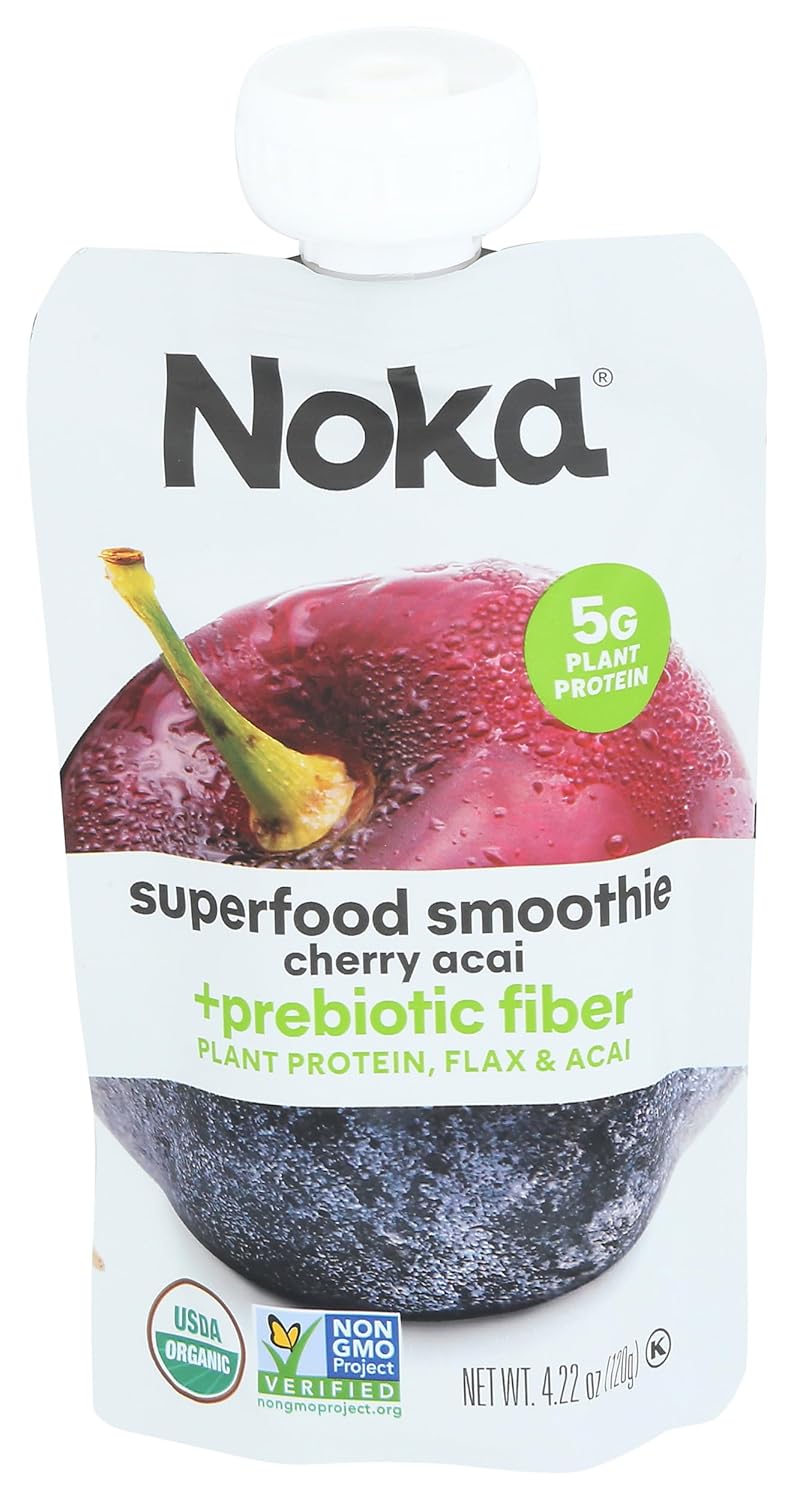 Amazon.com : NOKA Organic Cherry Acai Superfood Smoothie, 4.22 OZ ...