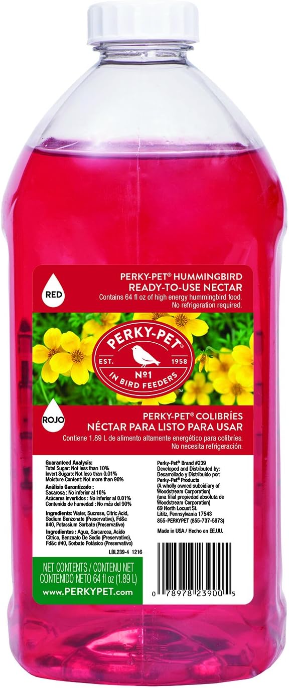 Amazon.com : Perky-Pet Hummingbird Ready To Use Nectar ( 64 Fluid ...