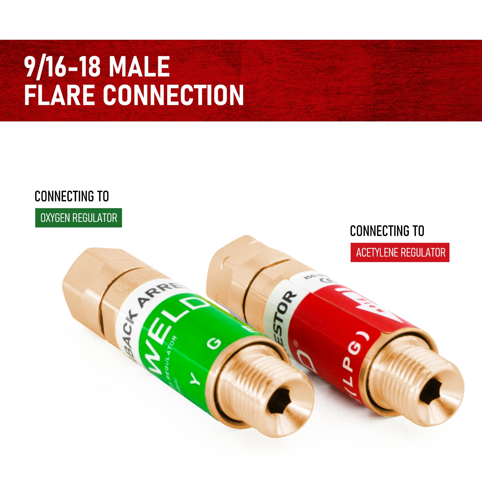 Snapklik.com : Oxygen Acetylene Flashback Arrestors Set Regulator End ...