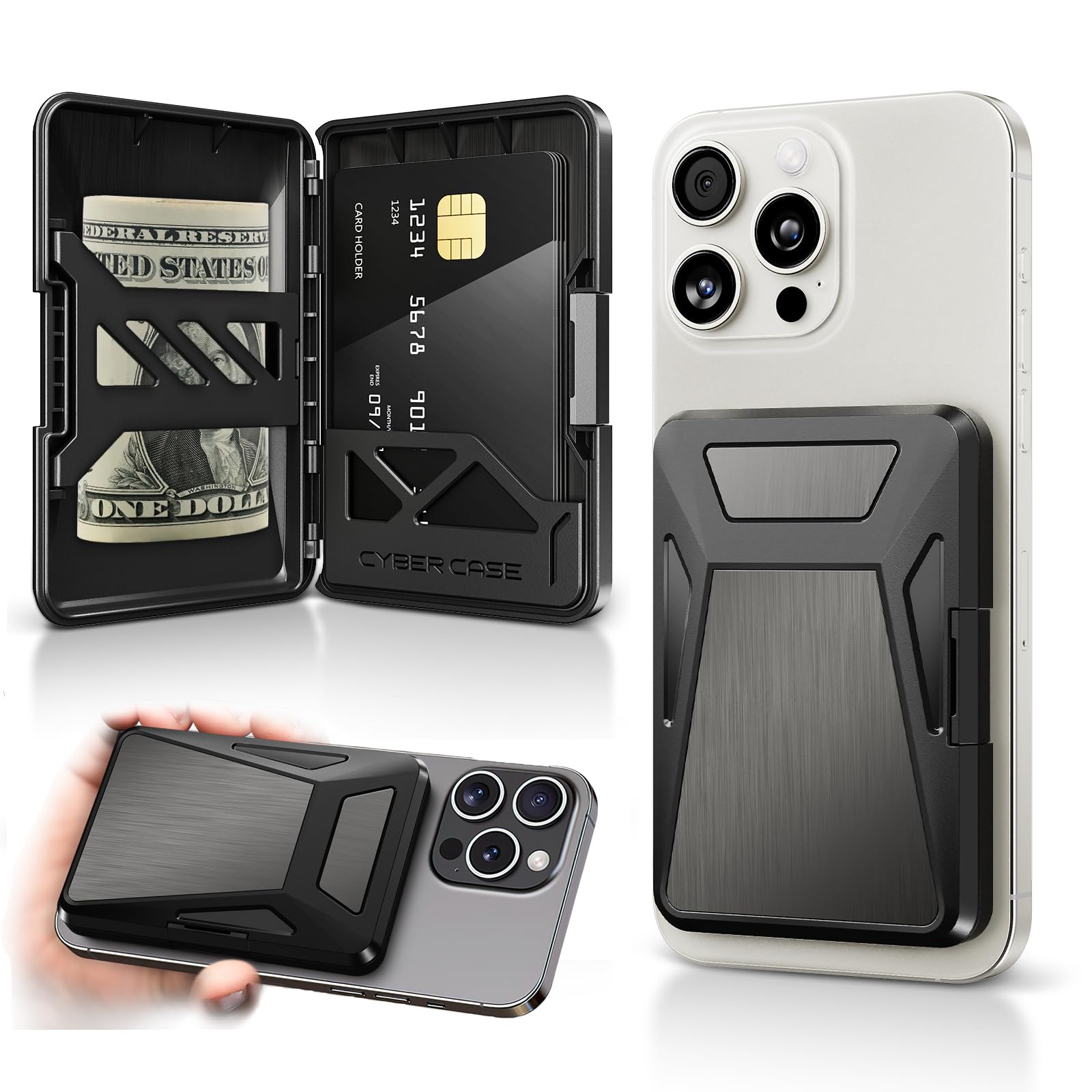 Amazon.com: Magnetic Wallet with RFID Blocking, for MagSafe Wallet with ...
