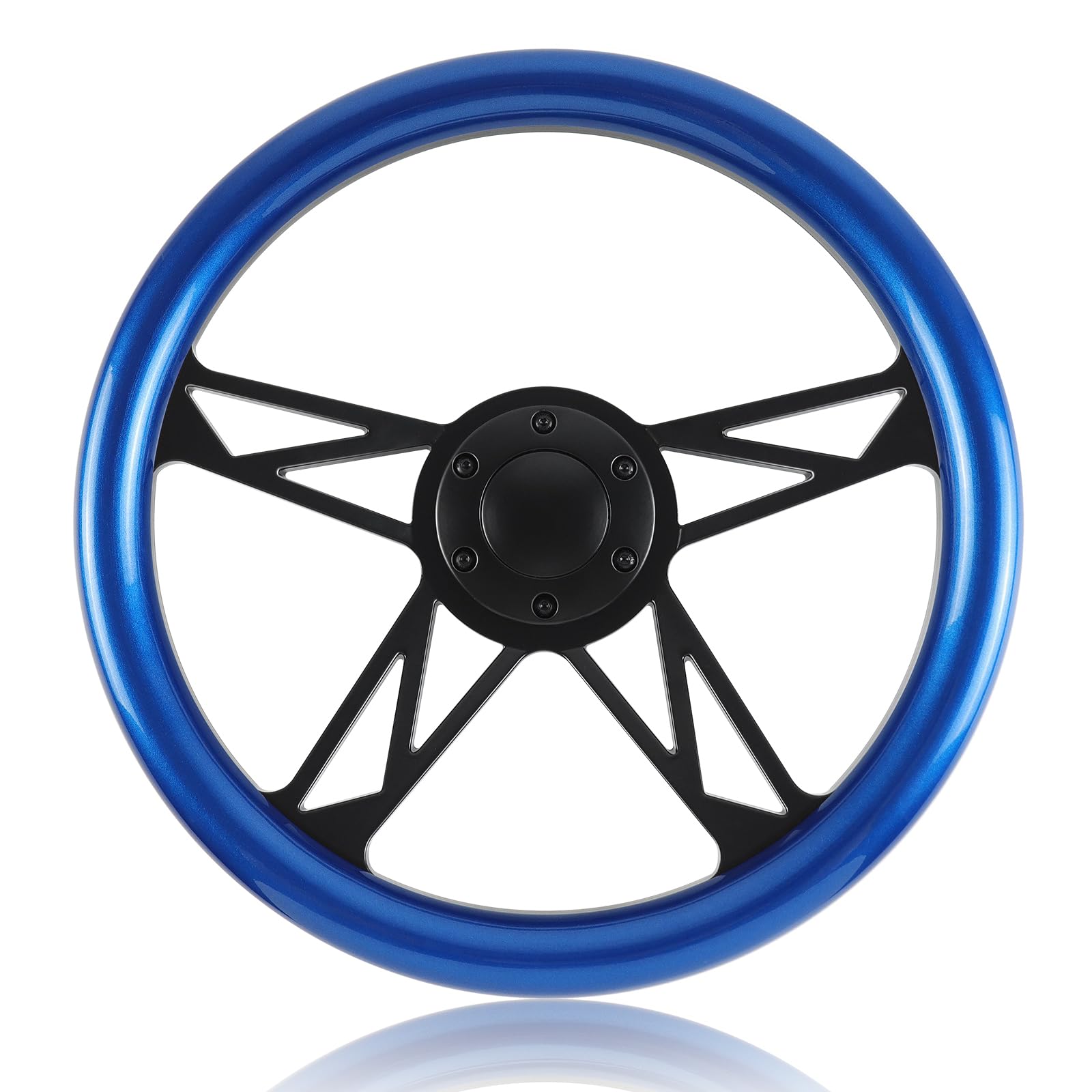 Snapklik.com : QYMOPAY 14 Inch Wooden Racing Steering Wheel, Universal ...