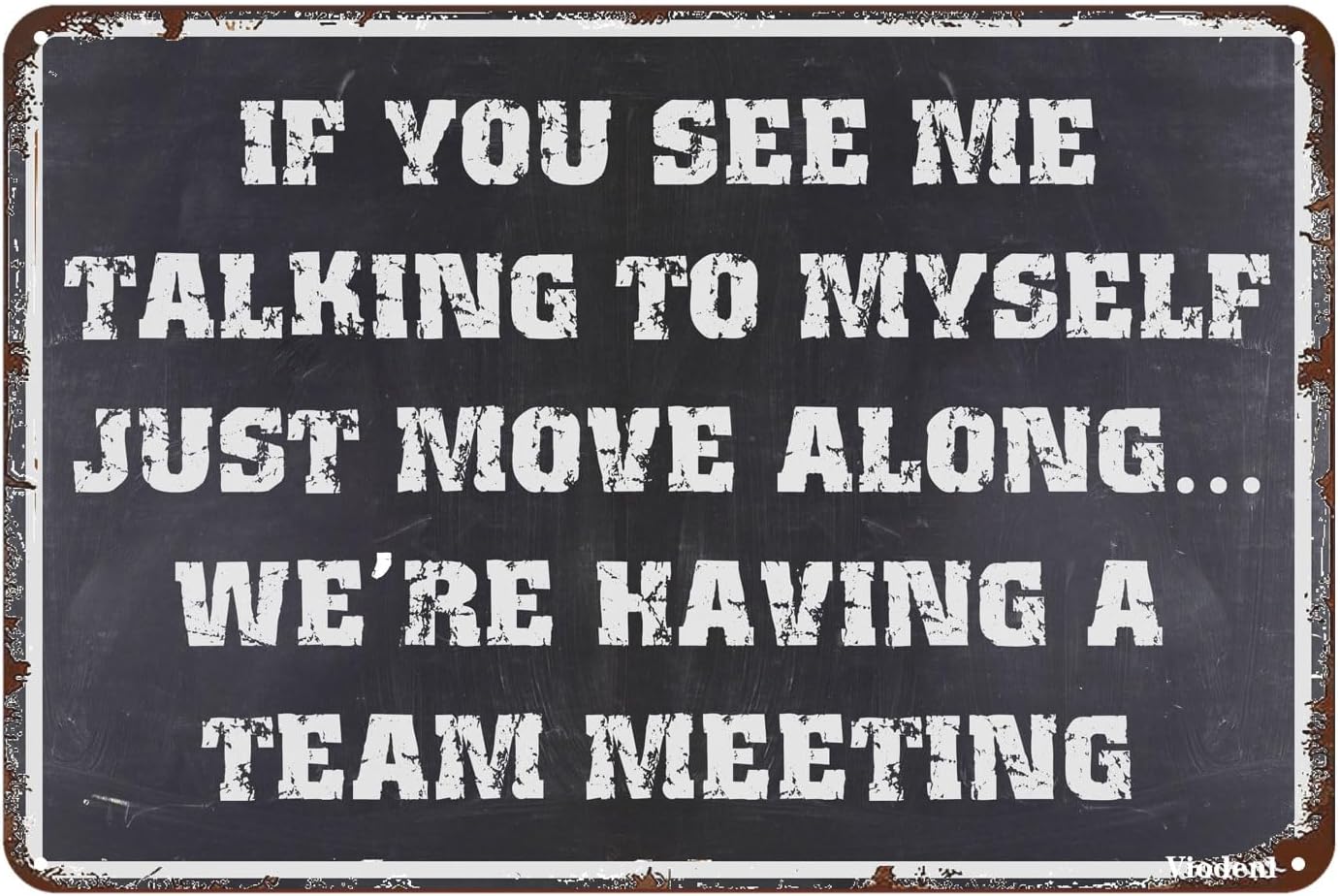 Amazon.com: Viodenl Funny Tin Signs Office Decor If You See Me Talking ...