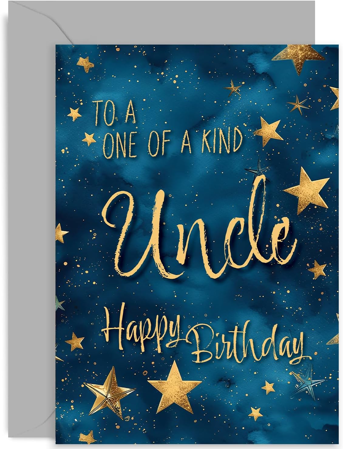 Amazon.com : Stylish Star Sky Birthday Card for Uncle - One of a Kind ...