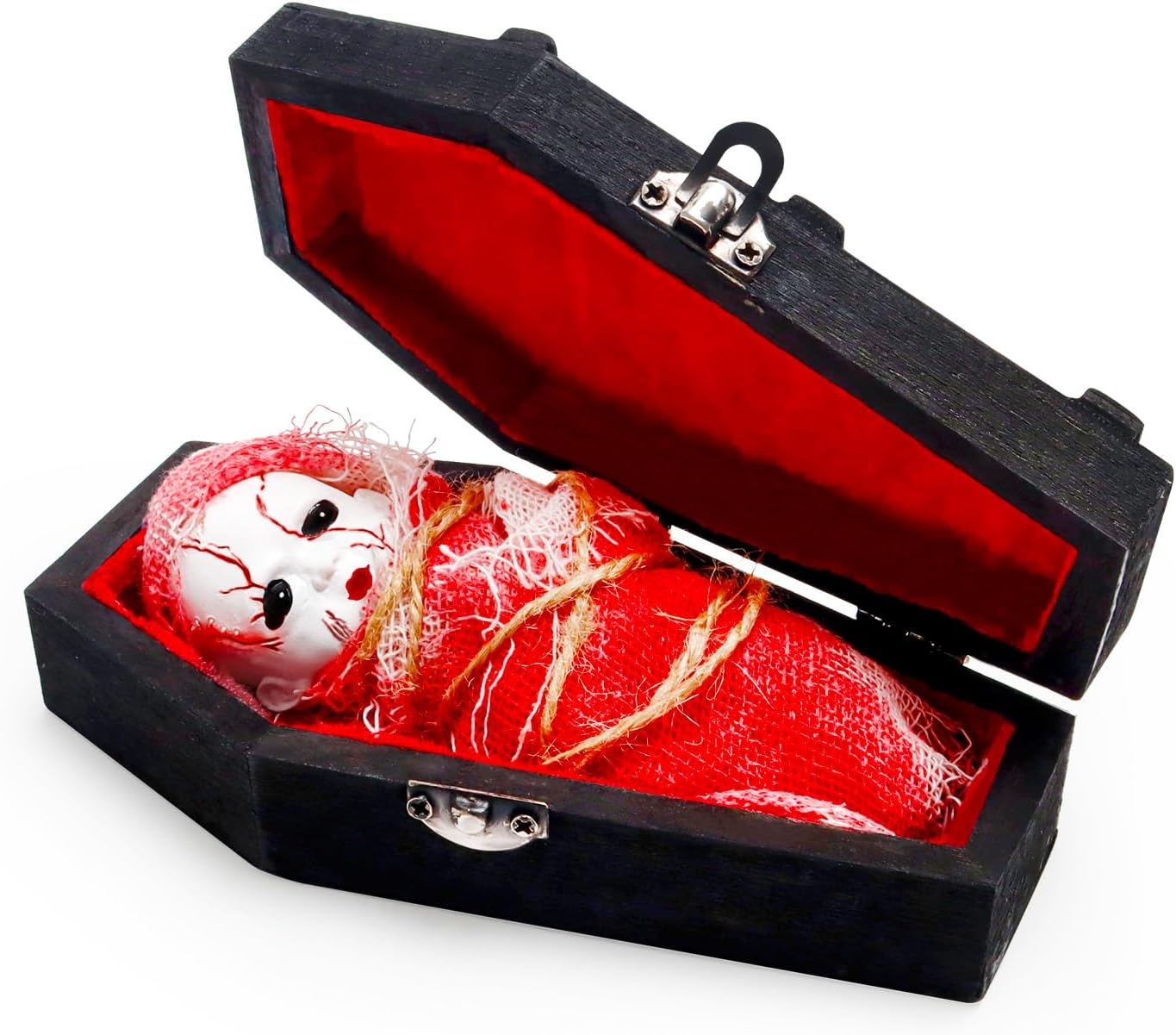 Amazon.com: Aydinids Miniature Coffin with Halloween Ghost Skull ...