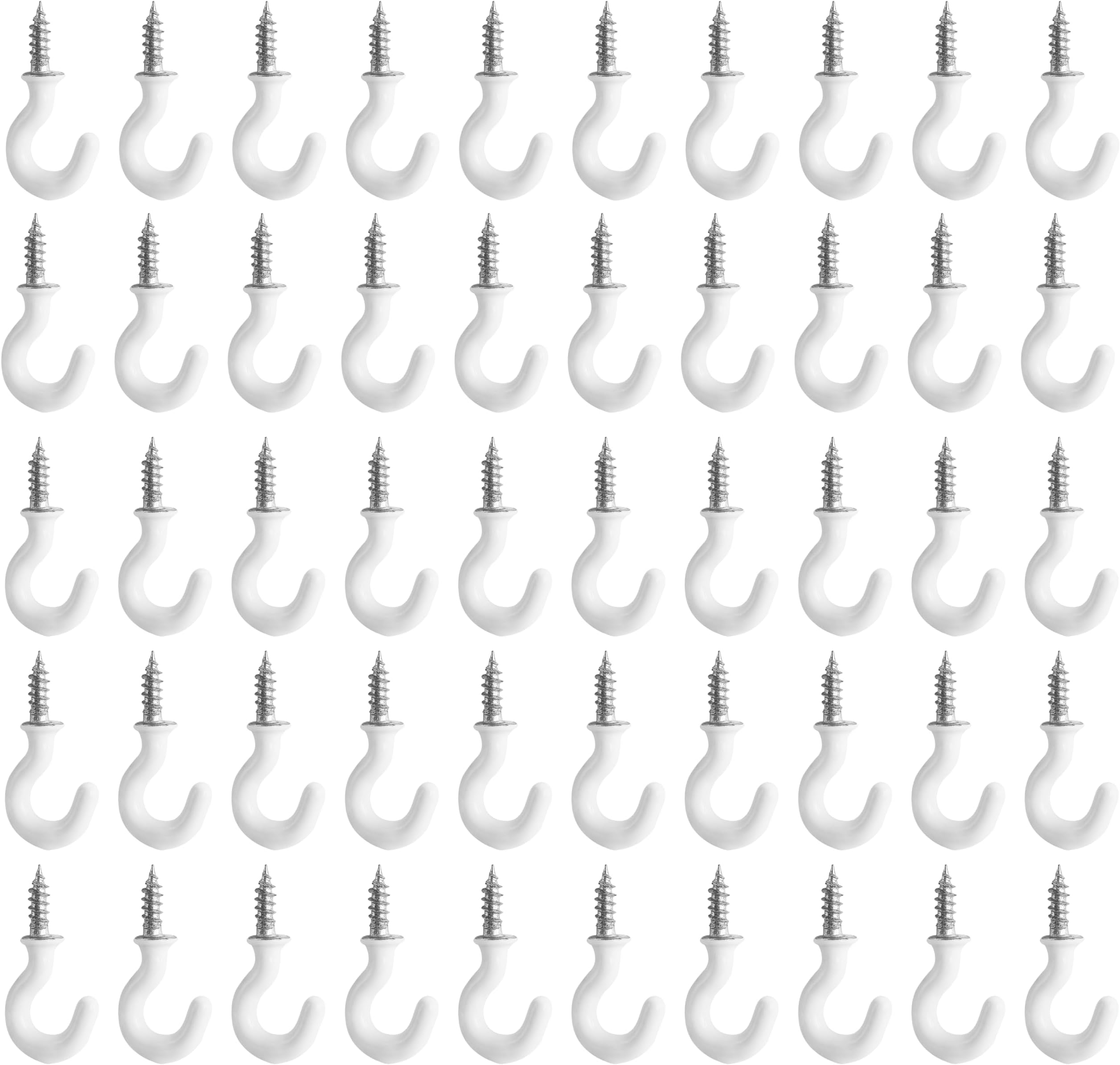 Amazon.com: Jamiikury 50Pcs White Cup Hooks, 1/2 Inch Ceiling Hooks ...