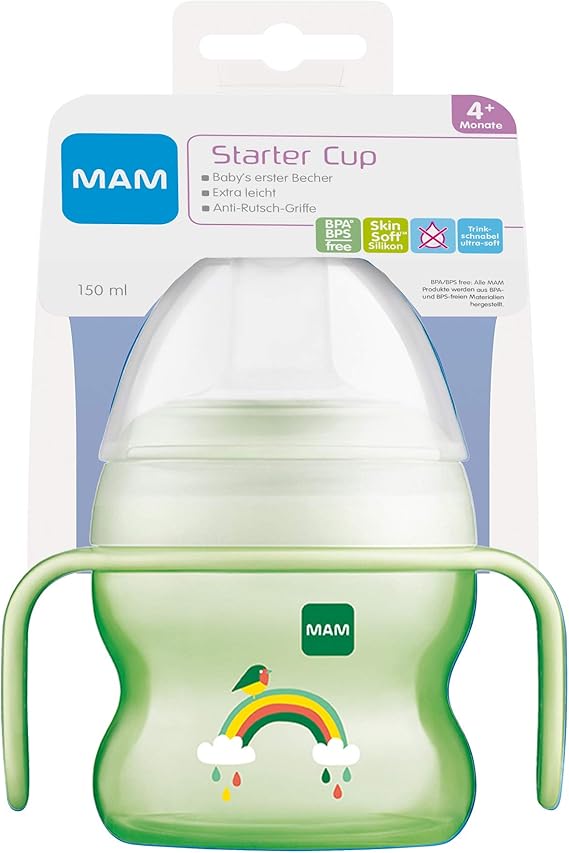MAM Starter Cup Baby Trainer Cup (150 ml), Water Bottle for First ...