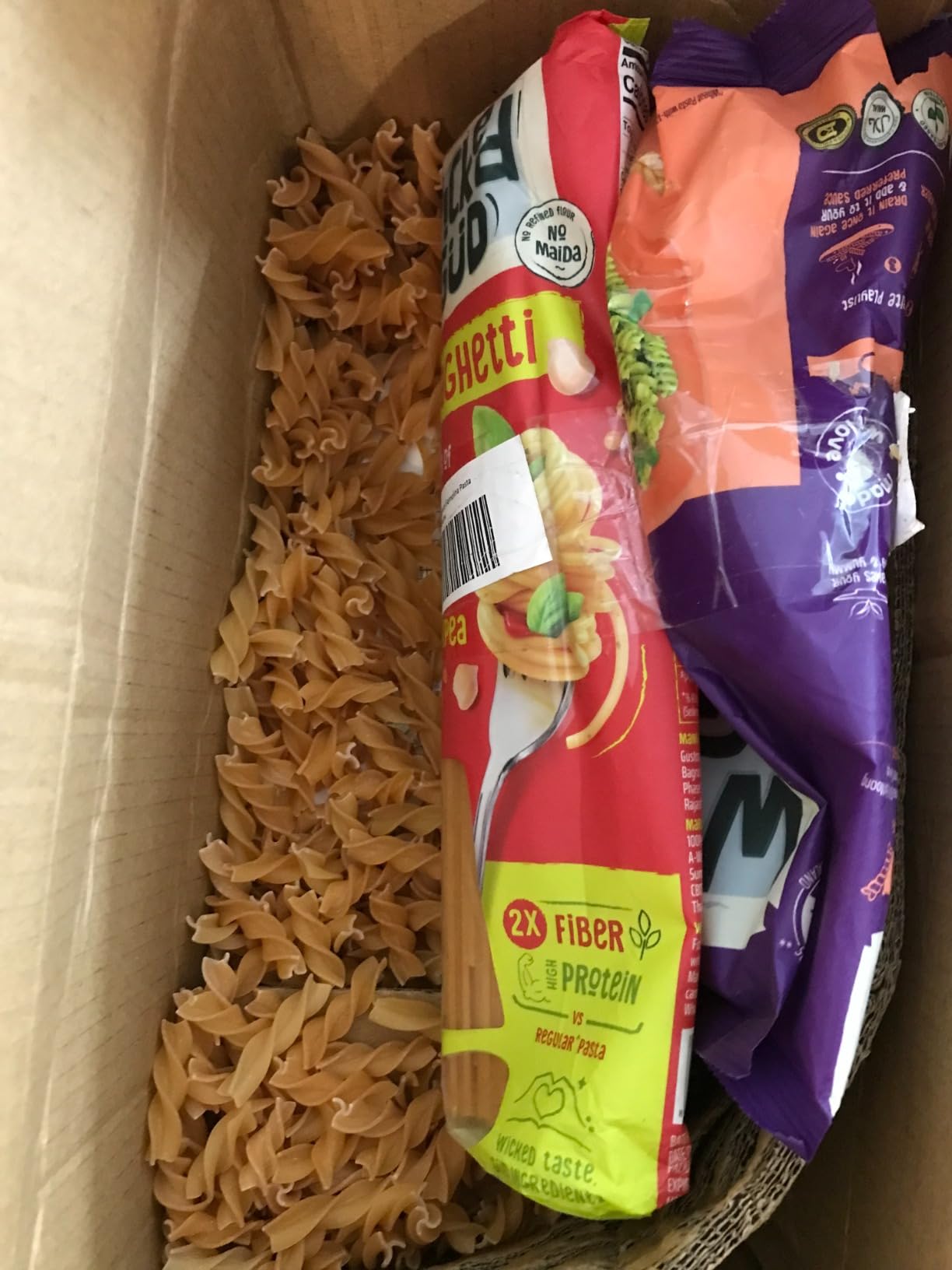WickedGud 2X Fiber Fusilli & Spaghetti Pasta Combo | No Maida | Durum ...