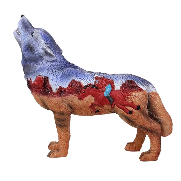 Buy Pacific Giftware The Wolf Spirit Collection Indian Rider Wolf ...