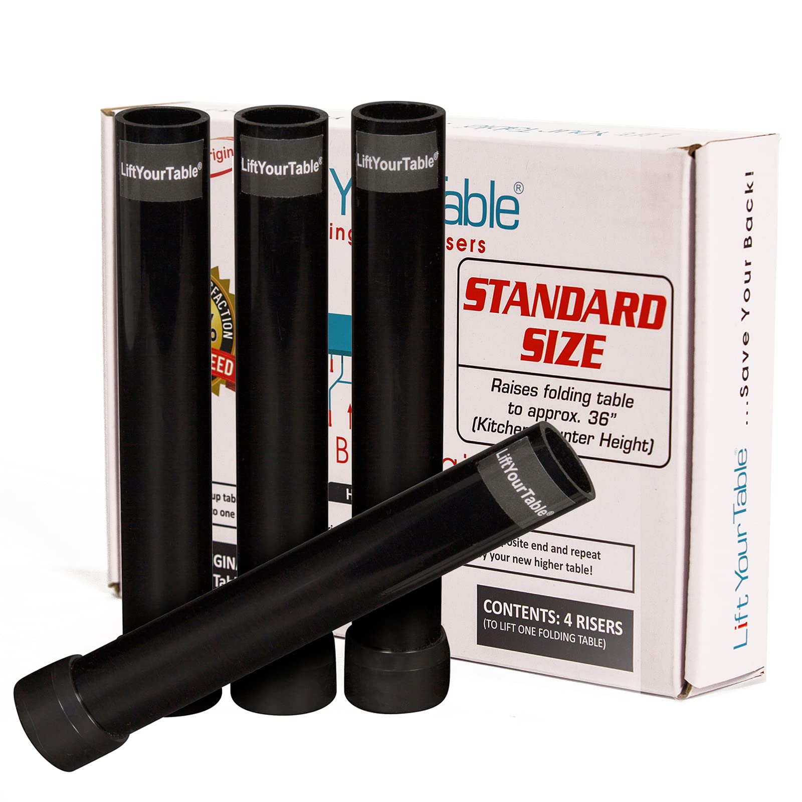 Buy Lift Your Table® Folding Table Risers, Easy-To-Use Bent Leg Folding ...