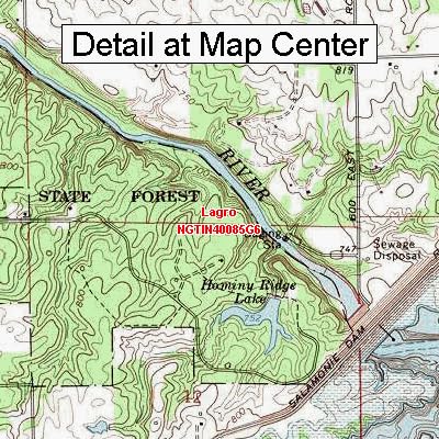 Amazon.com : USGS Topographic Quadrangle Map - Lagro, Indiana (Folded ...