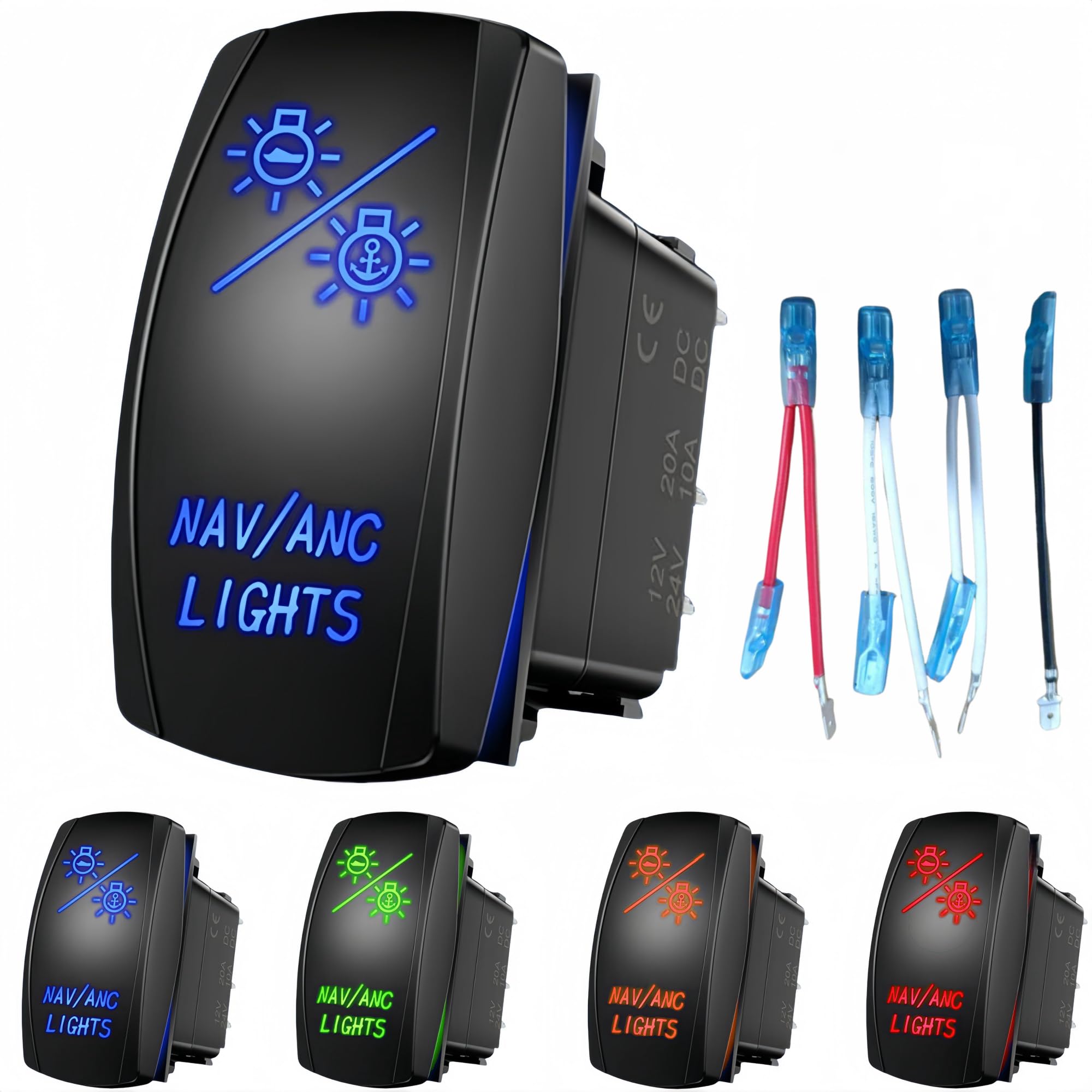 Marine Nav Light Switch 12V 24V Marine Navigation Light Control Panel