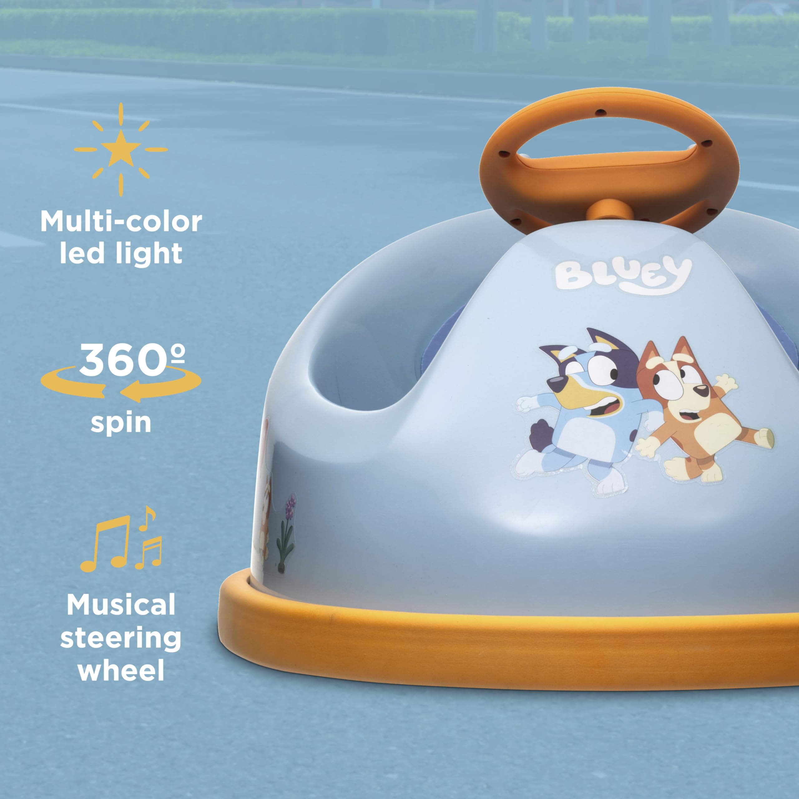 Bluey Bumper Car for Kids, 2 Speed Electric Bumper Car Vehicle, Toddler ...