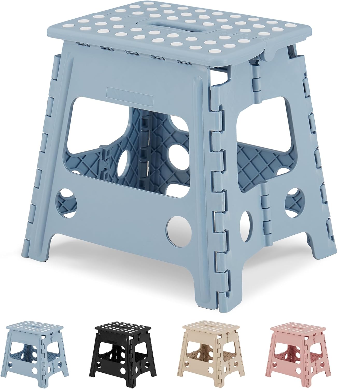 Amazon.com: VECELO Folding Step Stool 13 Inch, Non-Slip Surface Portabl ...