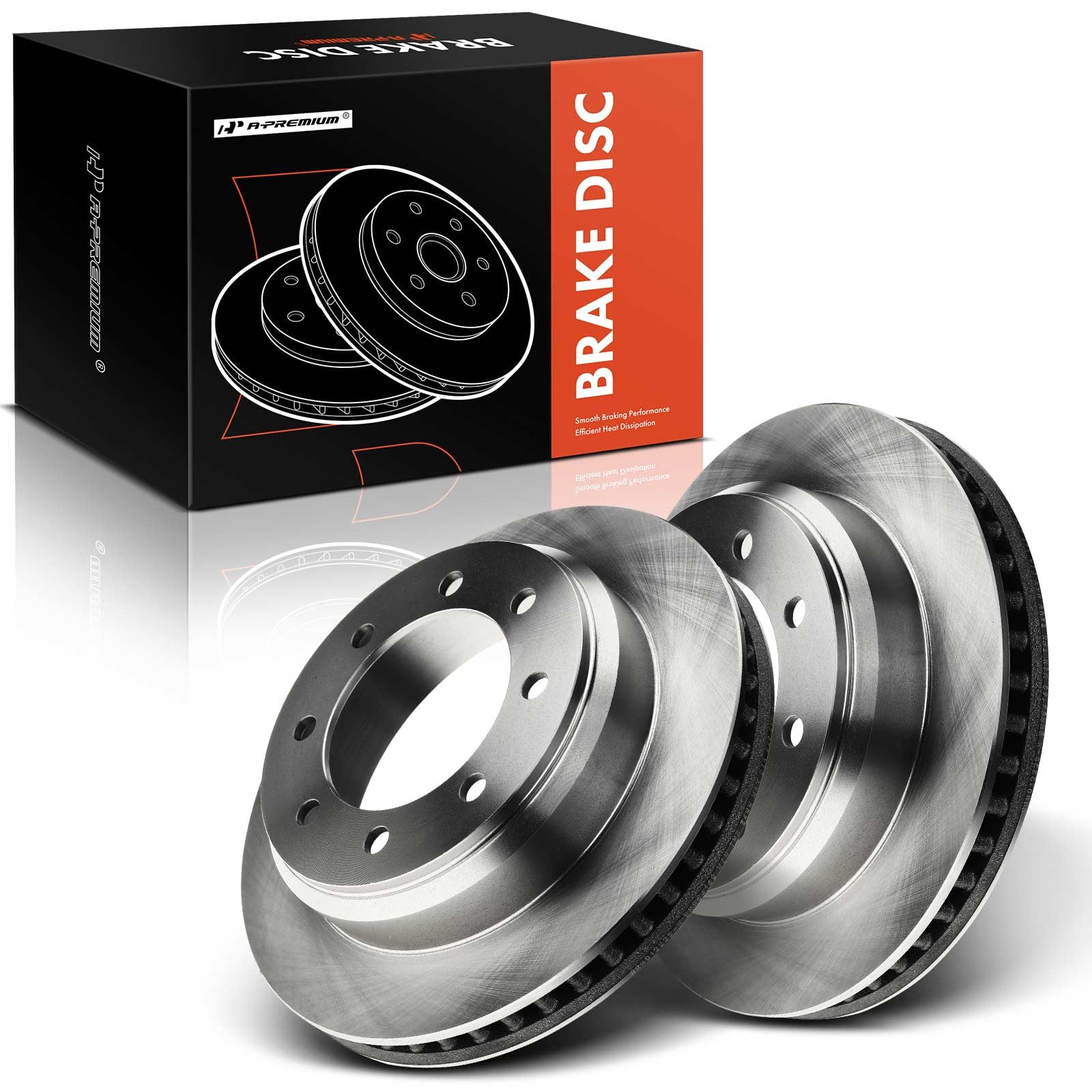 A-Premium 13.58 inch (345mm) Rear Vented Disc Brake Rotors Compatible ...