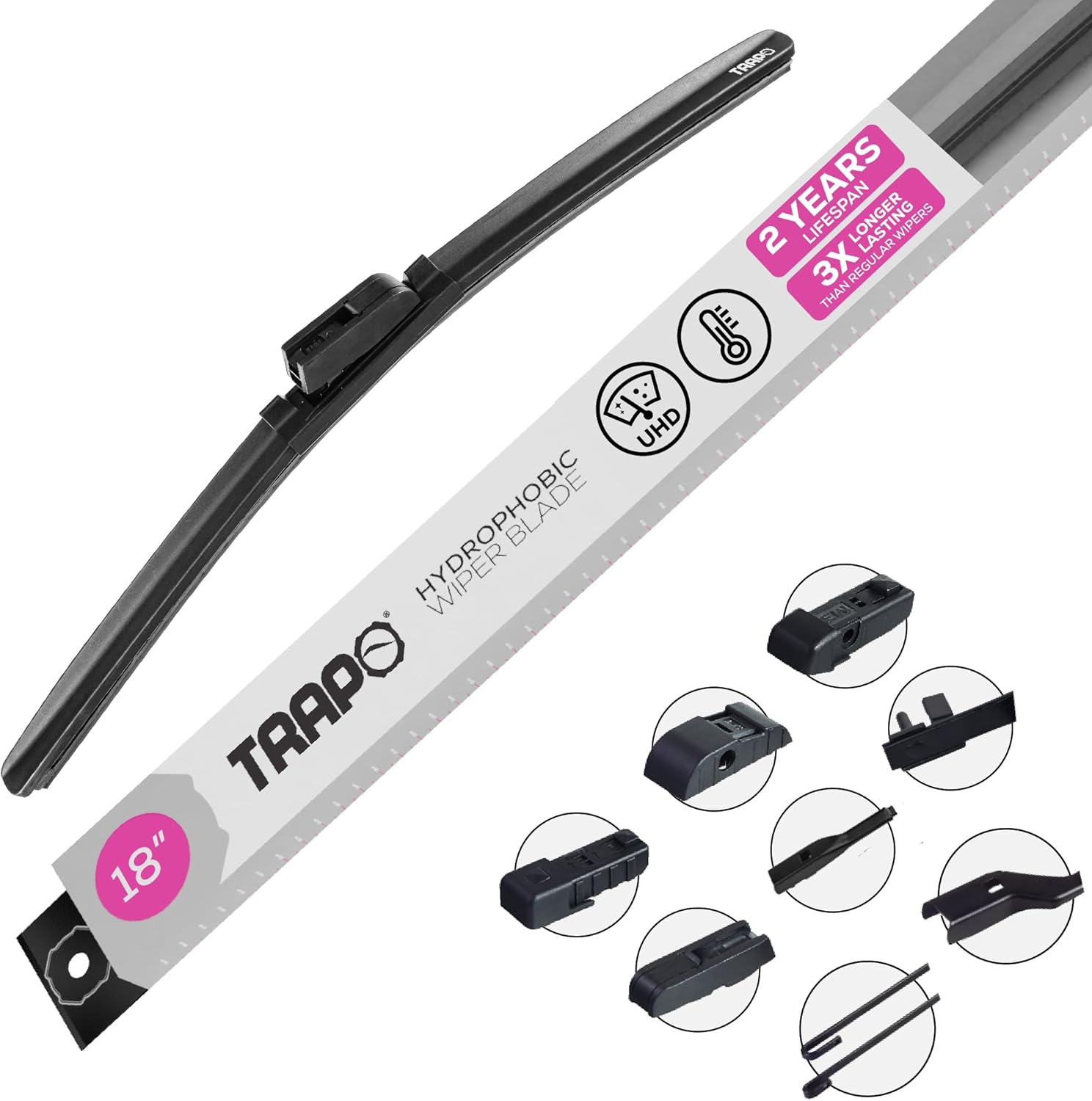 Amazon.com: TRAPO 18” Windshield Wiper Blade – Single Automotive ...