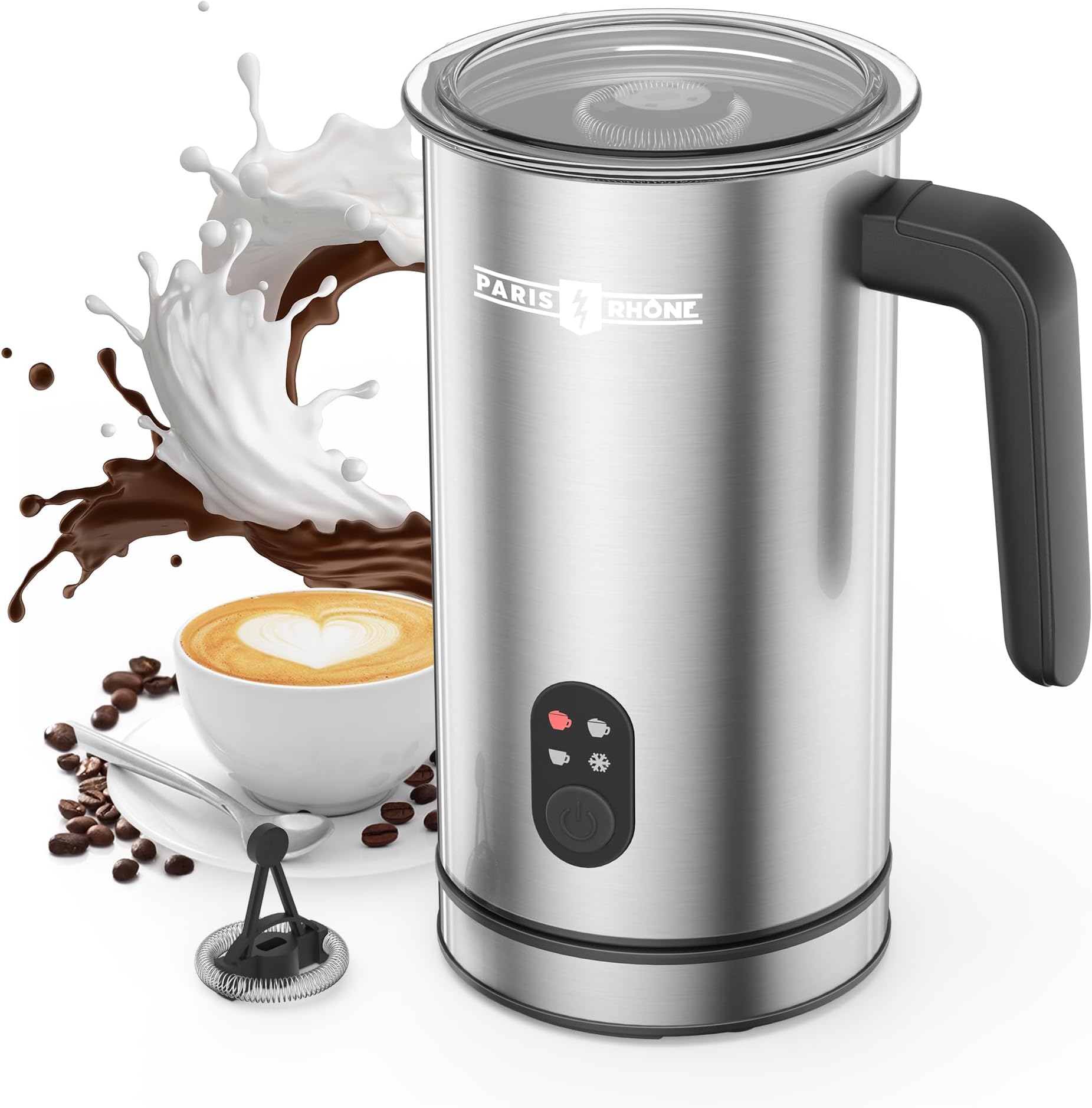 Amazon.de: Maestri House 4-in-1 600 ml elektrischer Milchaufschäumer, spülmaschinenfester ...