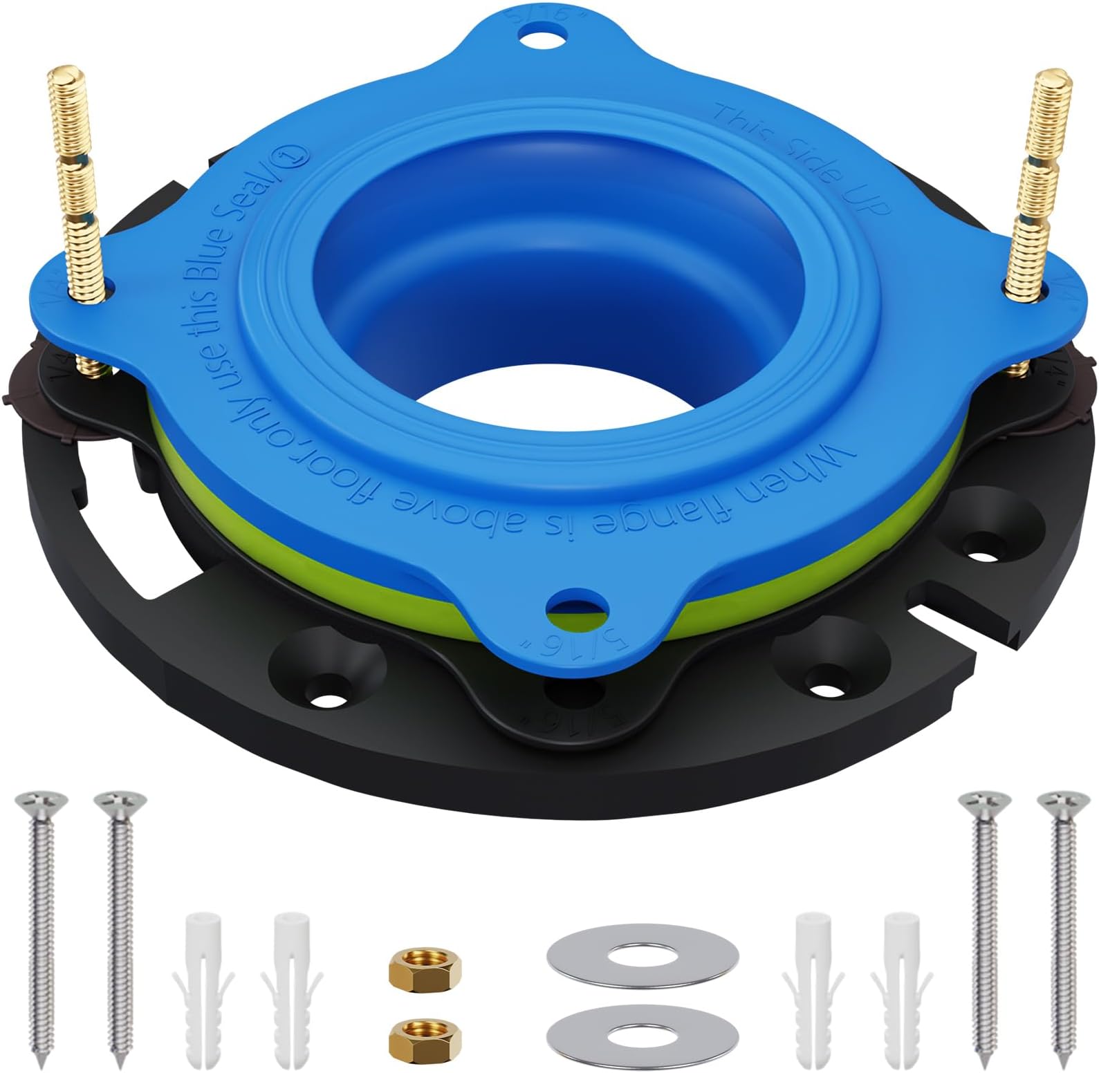 MENNTY Toilet Flange Repair Kit- Include Flange & Elastic Wax Ring ...