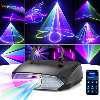 Erreyht Disco Light Party Light, DIY 3D Animation Light with Bluetooth ...