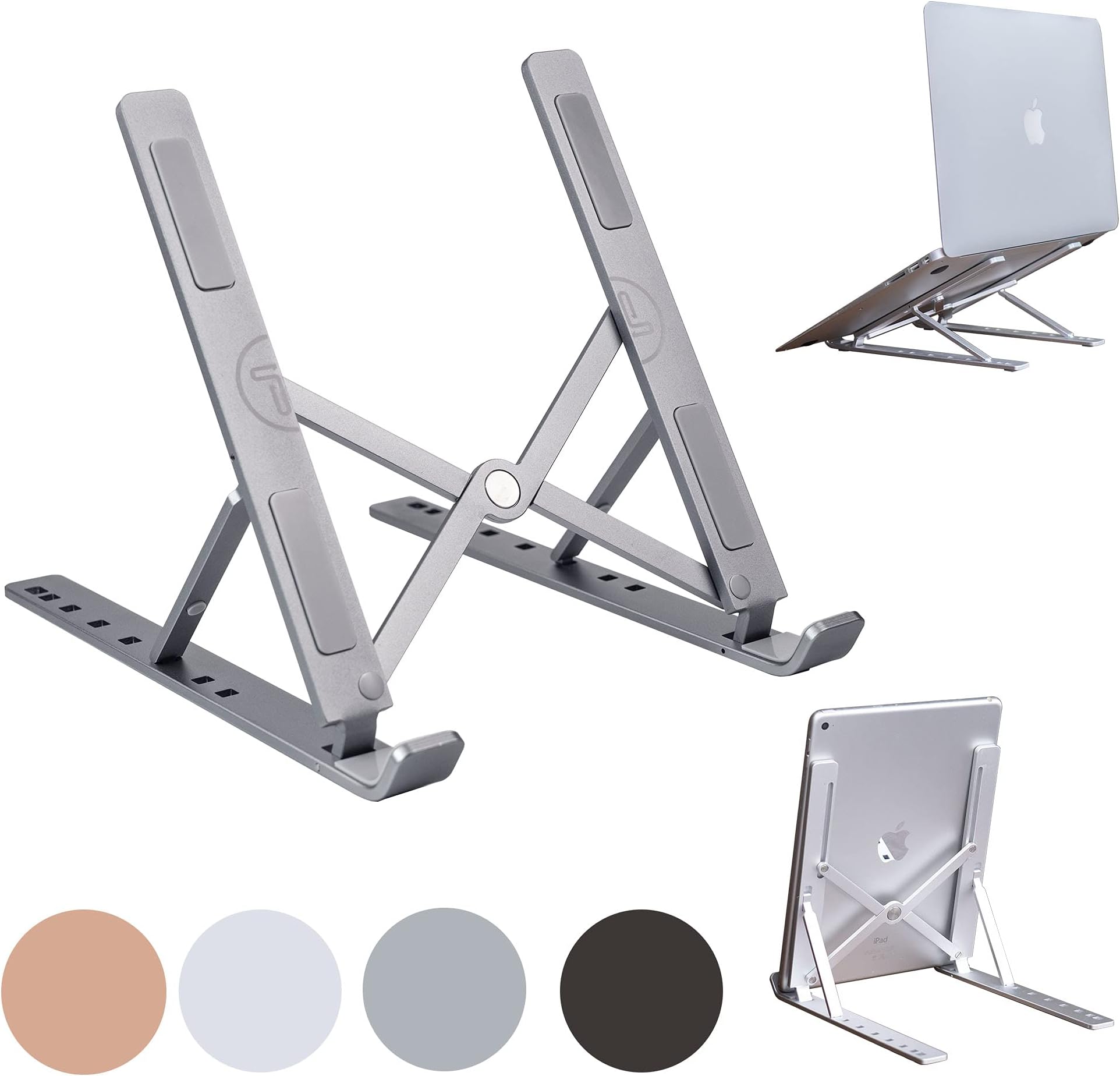 Amazon.com: Portable Laptop Stand Foldable Aluminum Adjustable Laptop ...