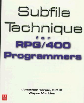 Subfile Technique for Rpg/400 Programmers: 9781882419418: Computer Science Books @ Amazon.com