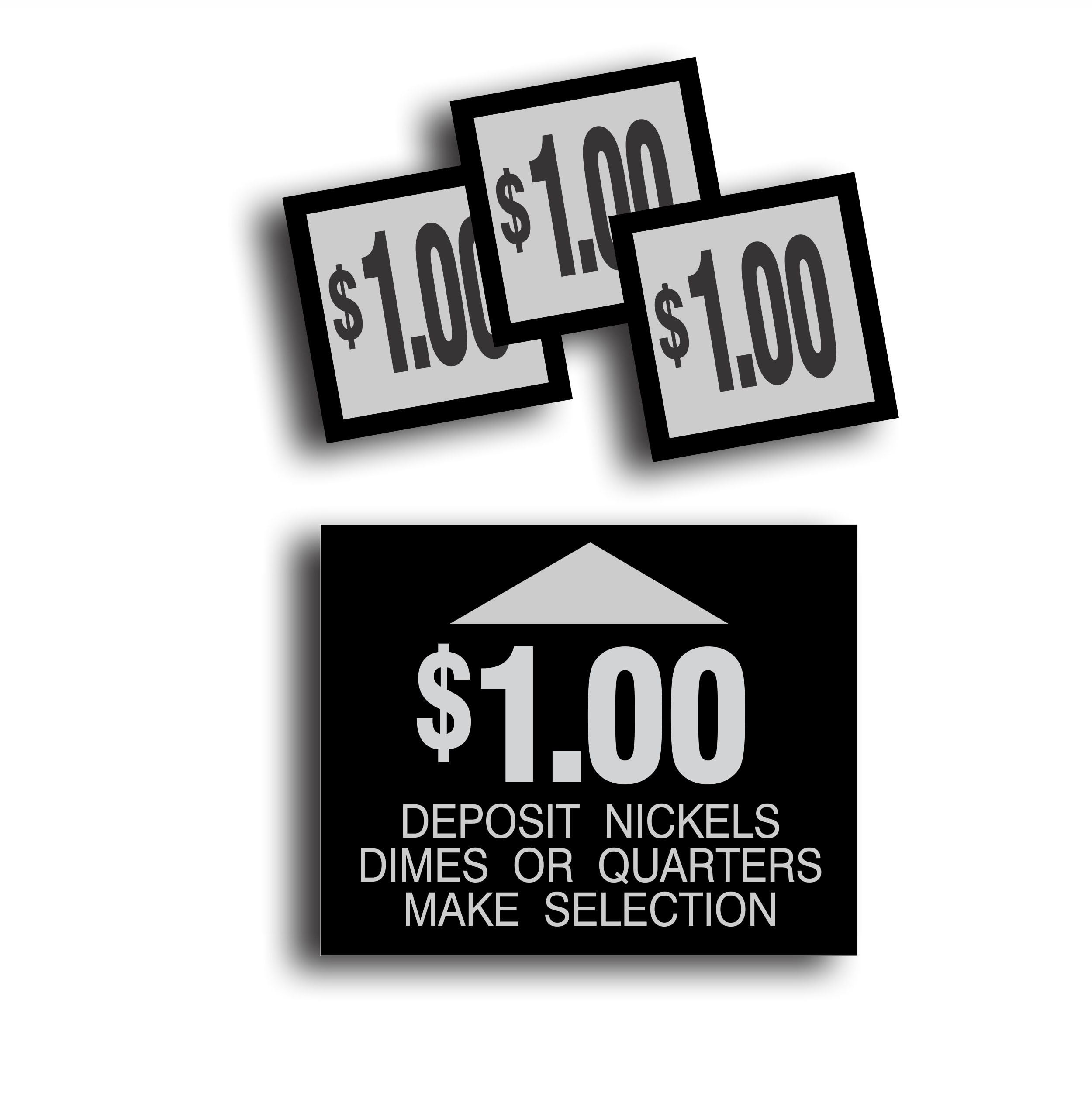 Amazon.com: Vending Machine Coin Slot Change Decal Sticker, 1.00 One ...