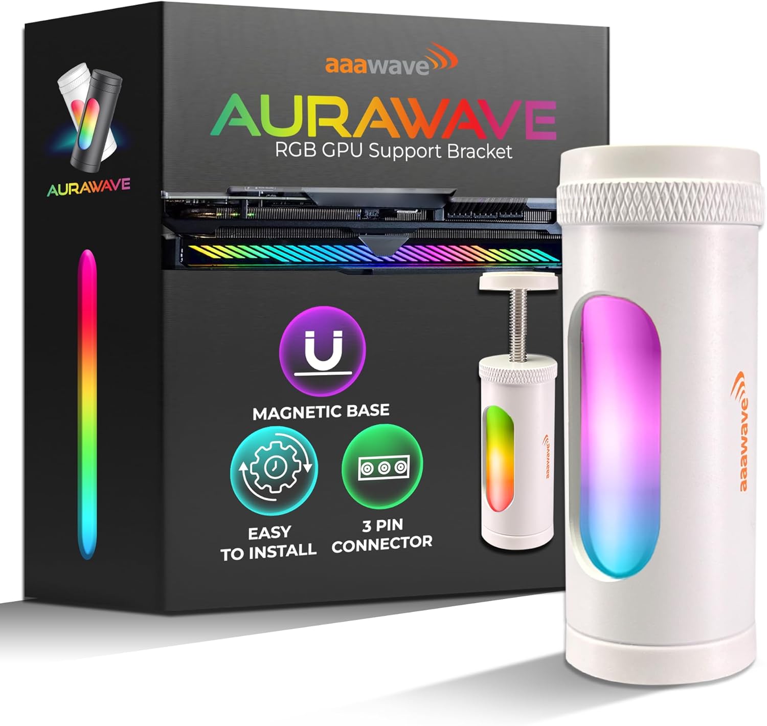 Amazon.com: AAAwave AURAWAVE GPU Support Bracket, Anti-Sag Video Card Holder, Adjustable Height ...