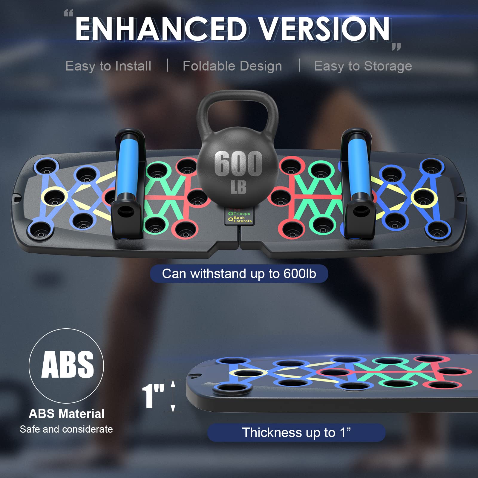 Push Up Board, Multi-Function Push Up Bar with Automatic Timing ...