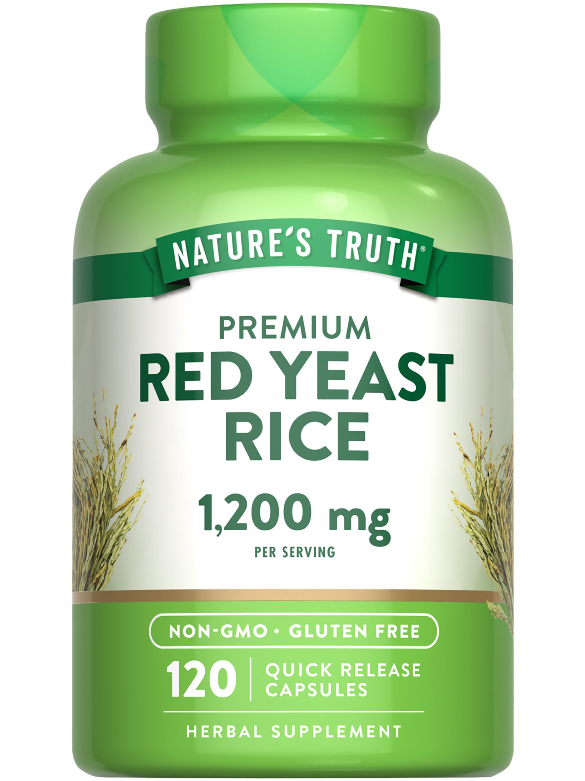 Amazon.com: Nature's Truth Red Yeast Rice Capsules 1200 mg | 120 Count ...