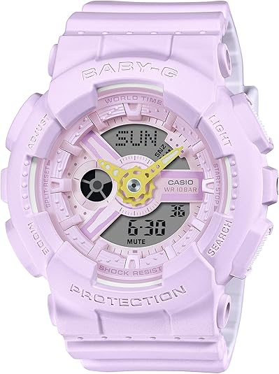 Amazon.com: Casio G-Shock Soft Pastel Purple Resin Watch BA110AH-6A ...