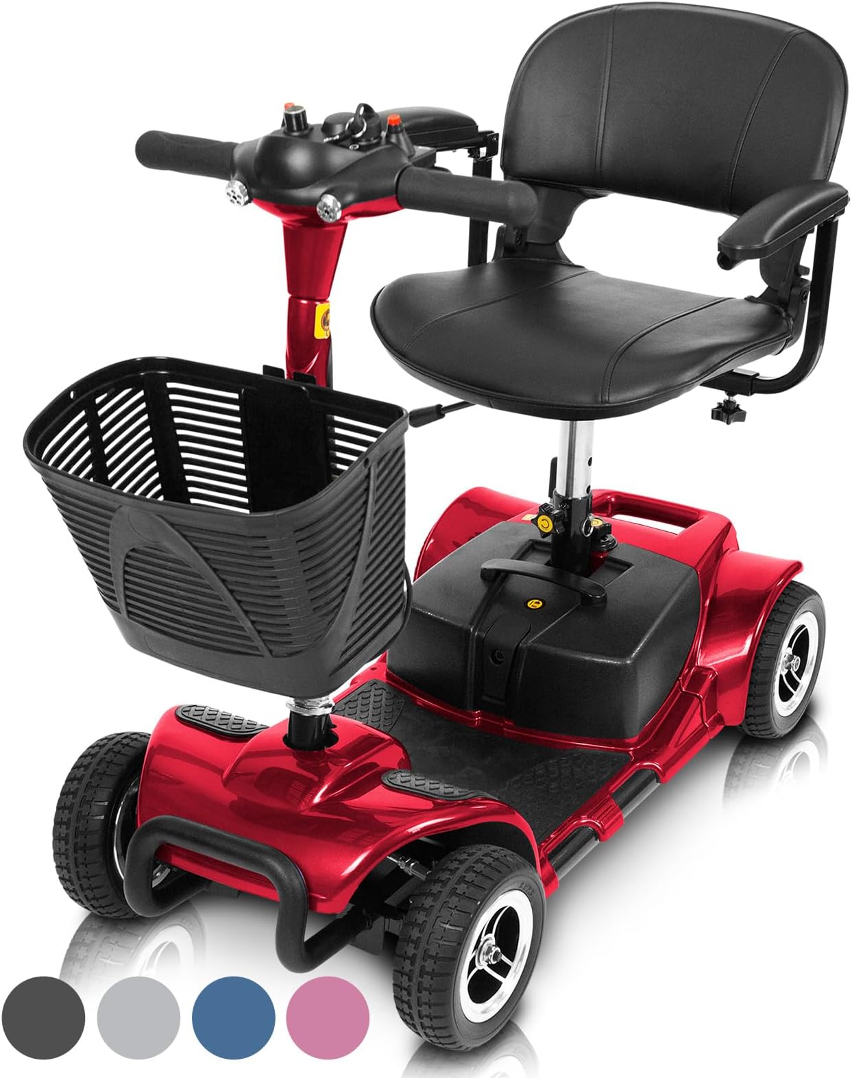 Amazon.com: Vive 4 Wheel Mobility Scooter - Electric Powered Wheelchair ...