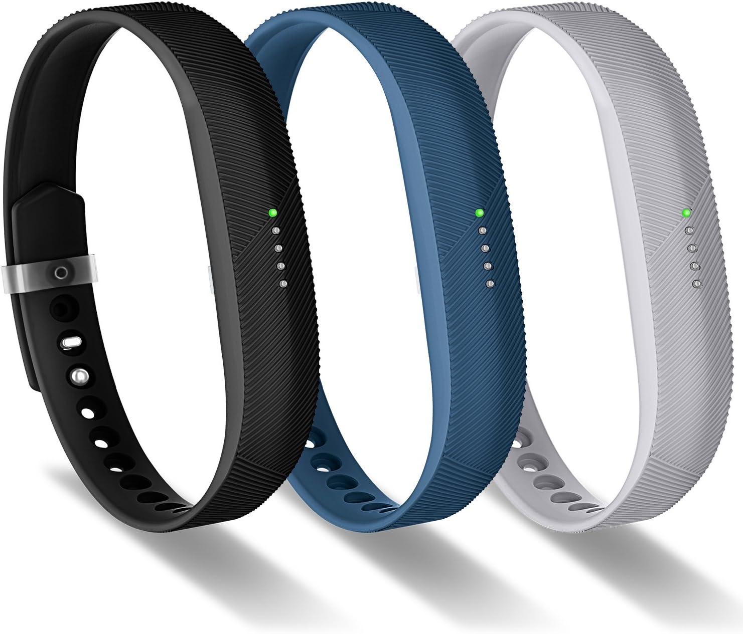 Amazon.com: kwmobile TPU Watch Strap Compatible with Fitbit Flex - Set ...